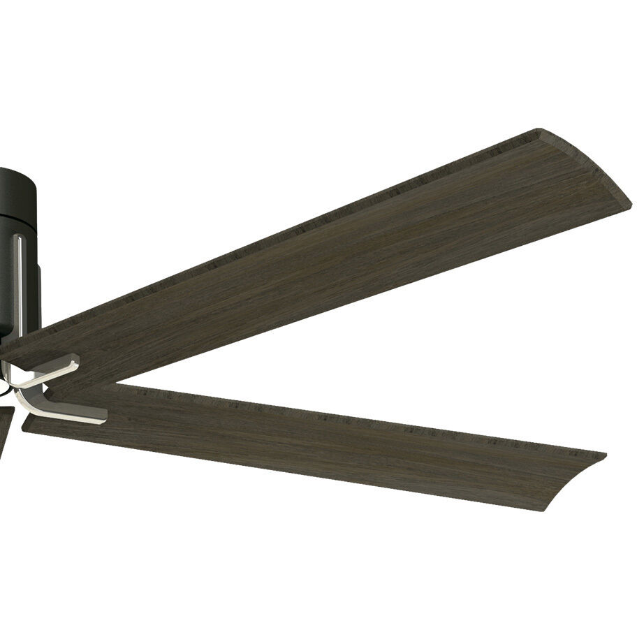 Minka-Aire F684L-MBK/BN Clean 60 inch Matte Black/Brushed Nickel with ...