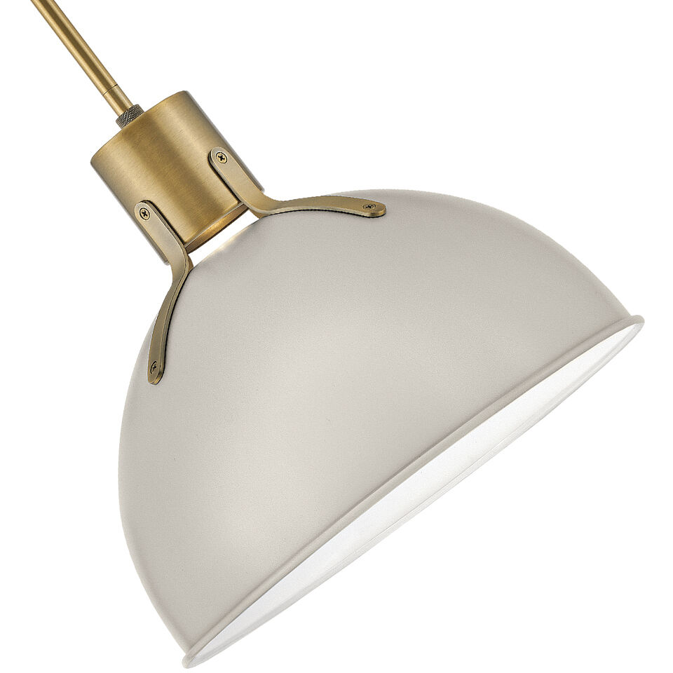 Hinkley 3487LTP Argo LED 14 inch Light Taupe with Lacquered Brass ...