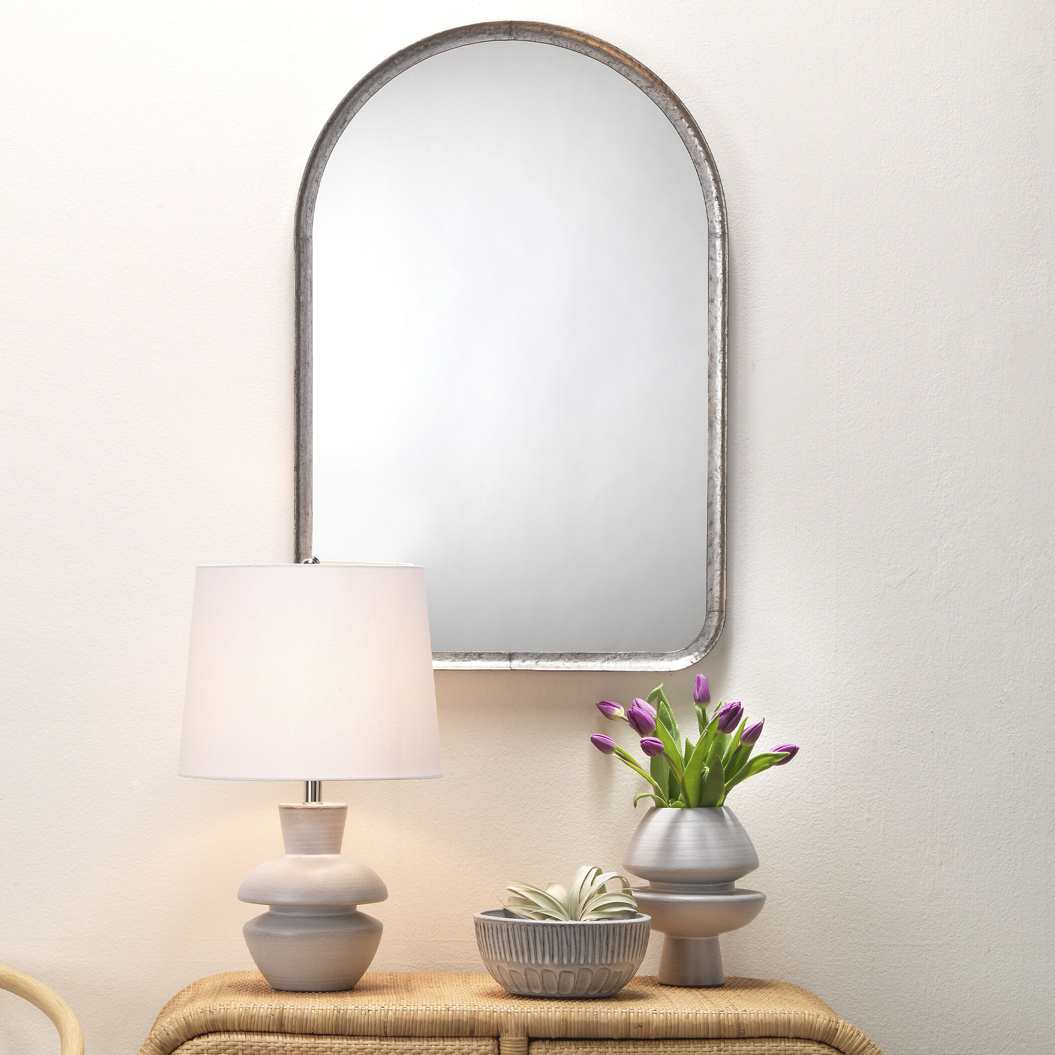 silver leaf wall mirror