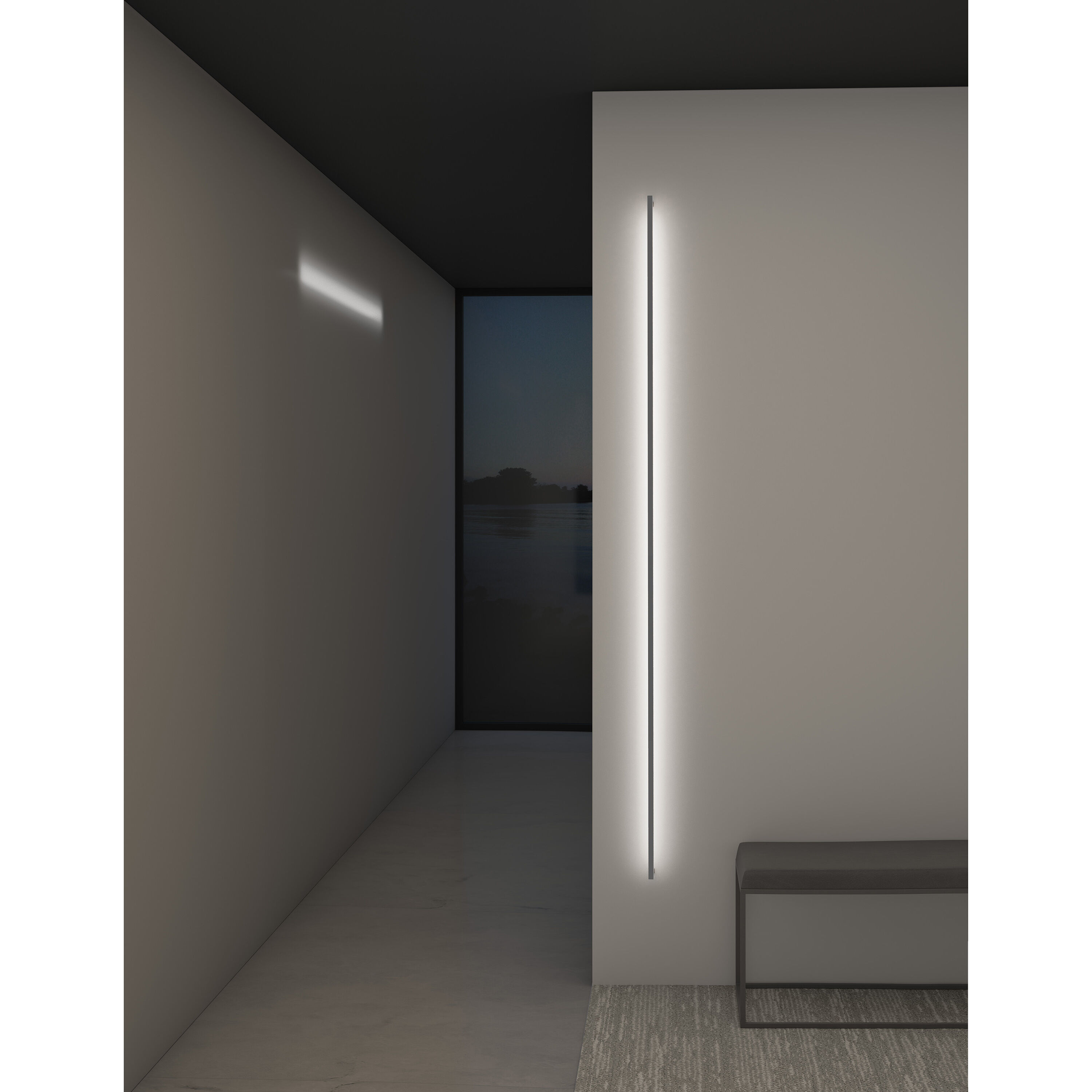 Sonneman 2812.25-6 Thin-Line LED 72 inch Satin Black Wall Bar Wall ...