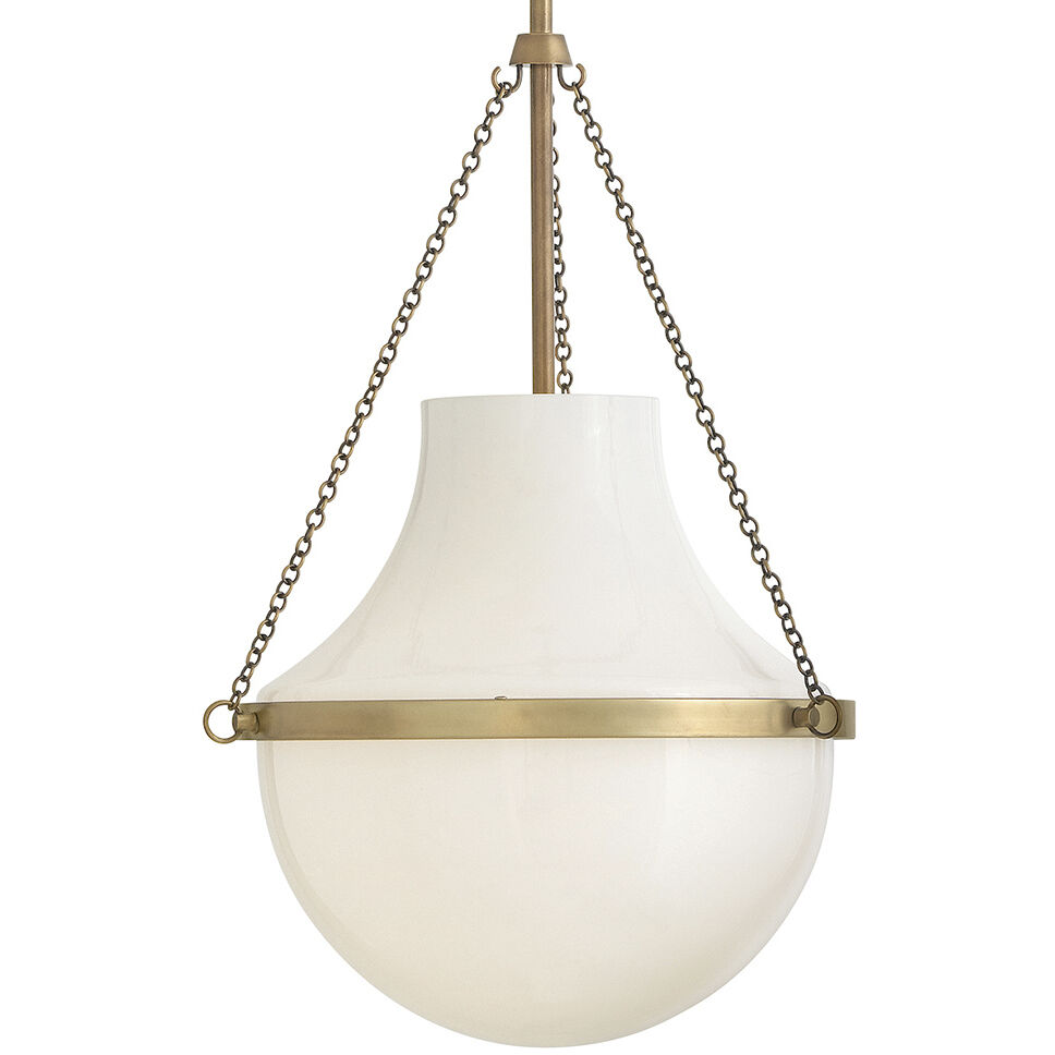 Collins 1 Light 15 inch Heritage Brass Pendant Ceiling Light