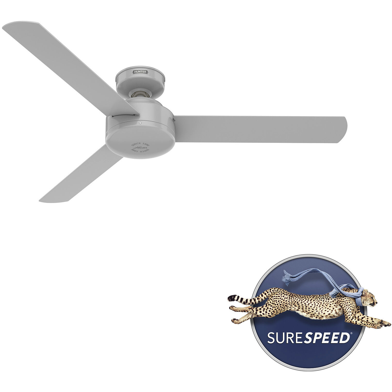 Hunter Fan 52383 Presto 52 inch Dove Grey Ceiling Fan