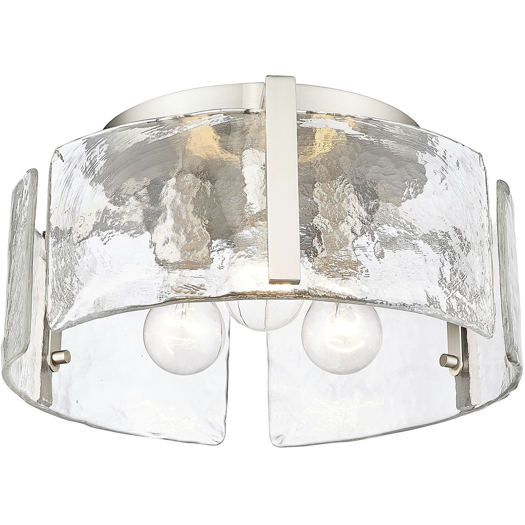 Aenon 3 Light 15 inch Pewter Flush Mount Ceiling Light