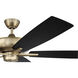 Craftmade S60SB5-60BWNFB Super Pro 60 inch Satin Brass with Black ...