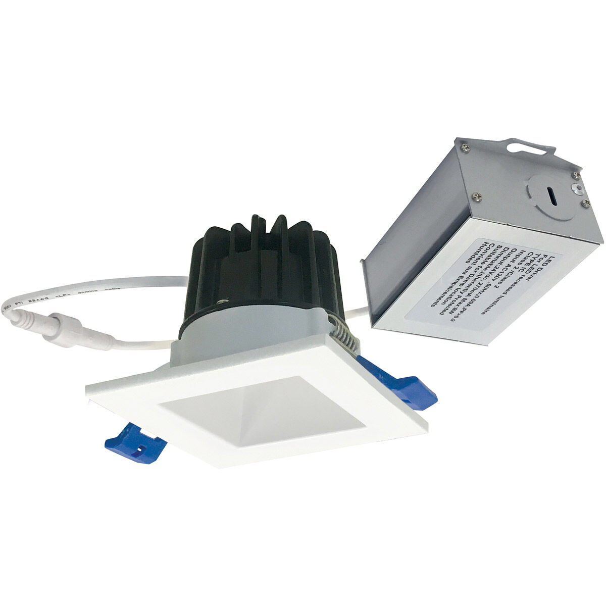 Nora Lighting NM2-2SDC8527MPW M2 Matte Powder White Mini Recessed Wet Location Downlight, Square ...