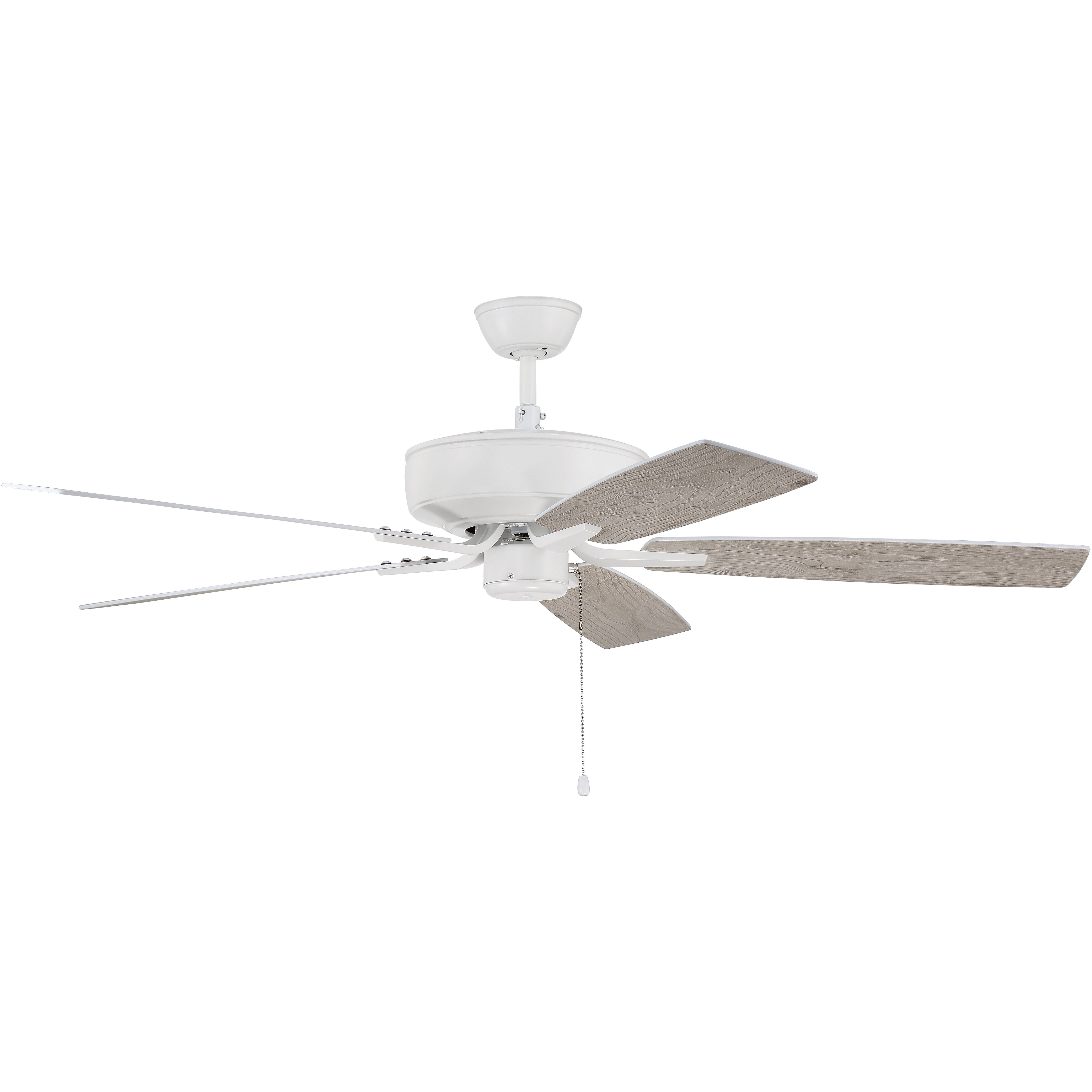 Craftmade P52W5-52WWOK Pro Plus 52 inch White with White/Washed Oak ...