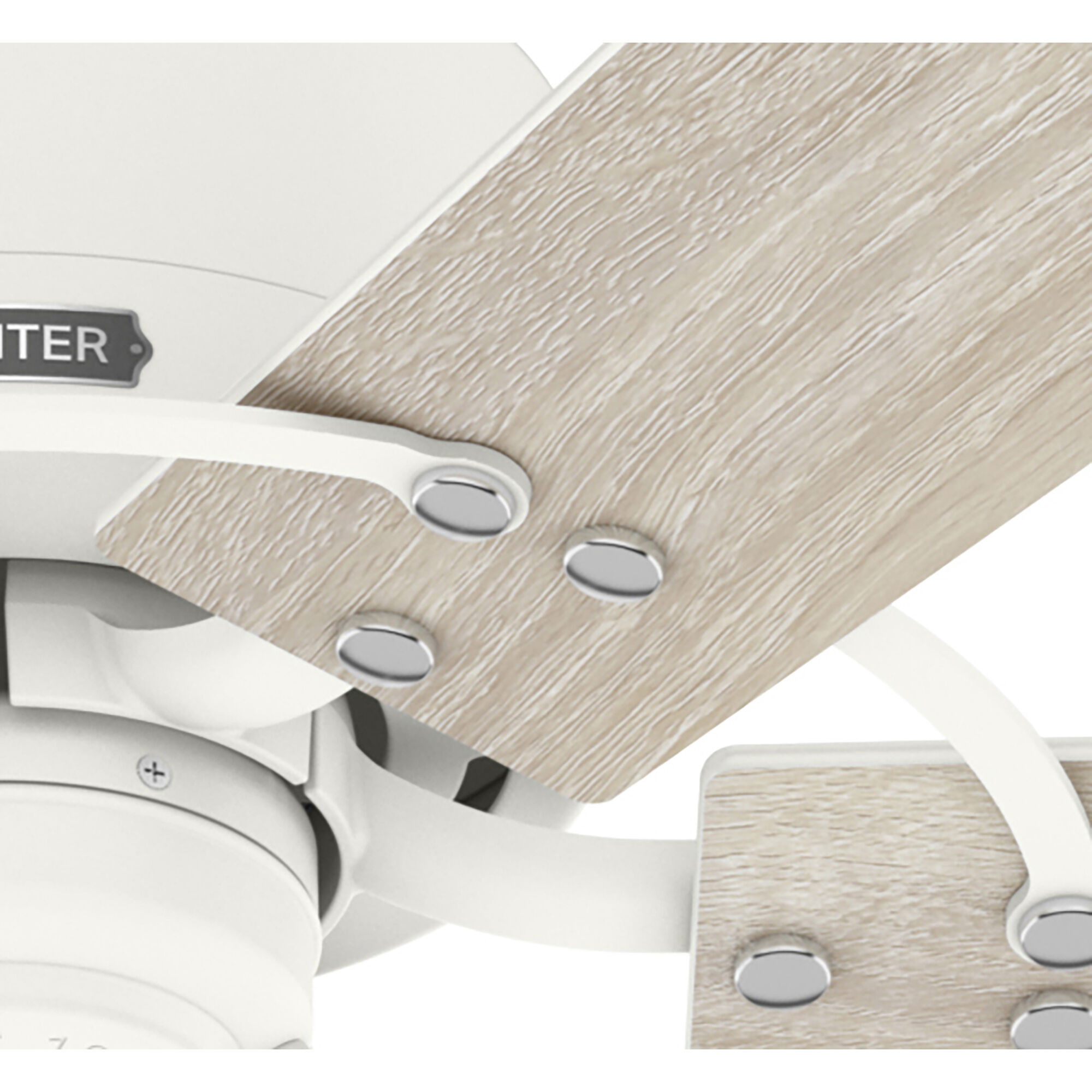 Hunter Fan 52354 Gilrock 52 inch Matte White with Light Oak/Golden ...