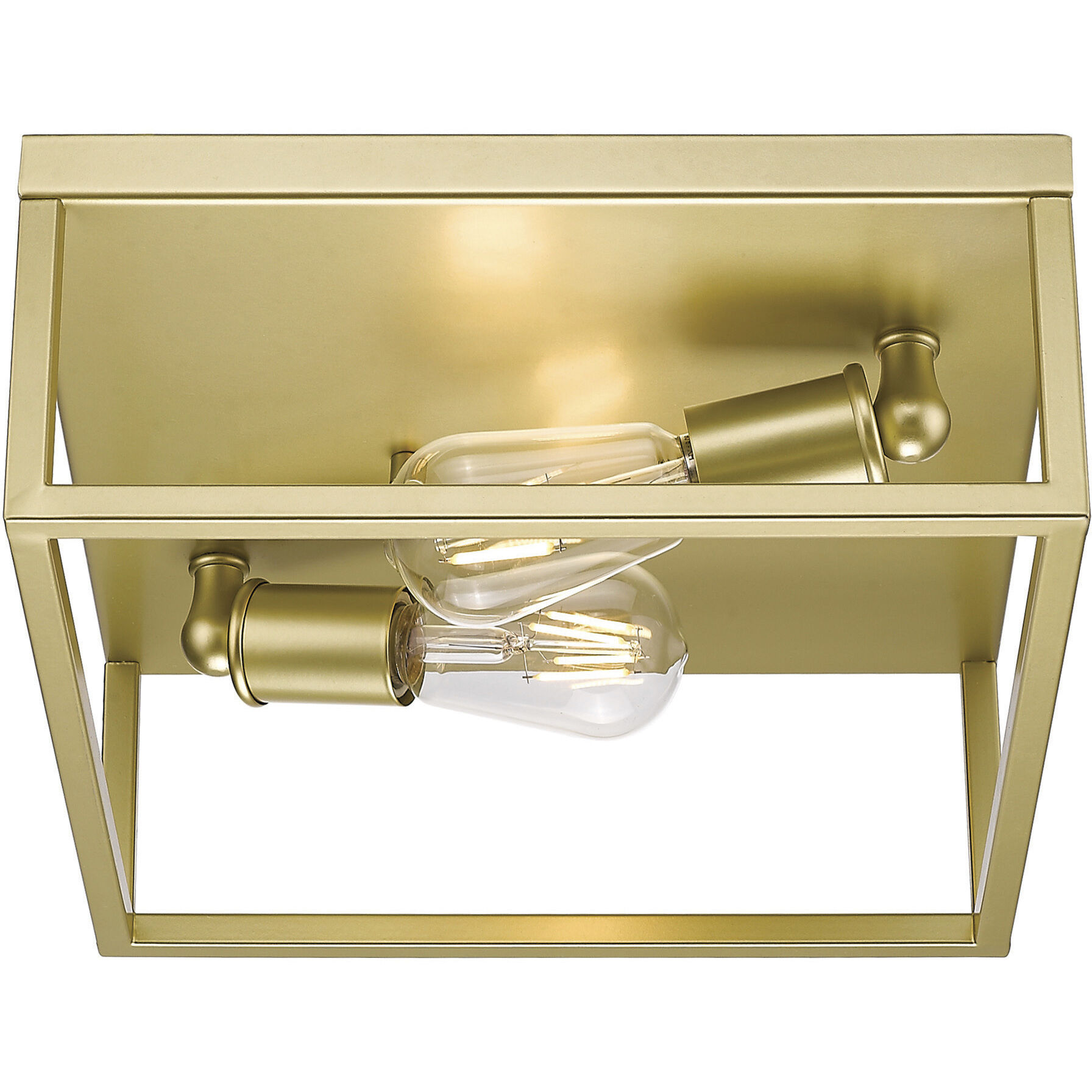 Golden Lighting 2072-FM OG Wesson 2 Light 12 inch Olympic Gold Flush ...