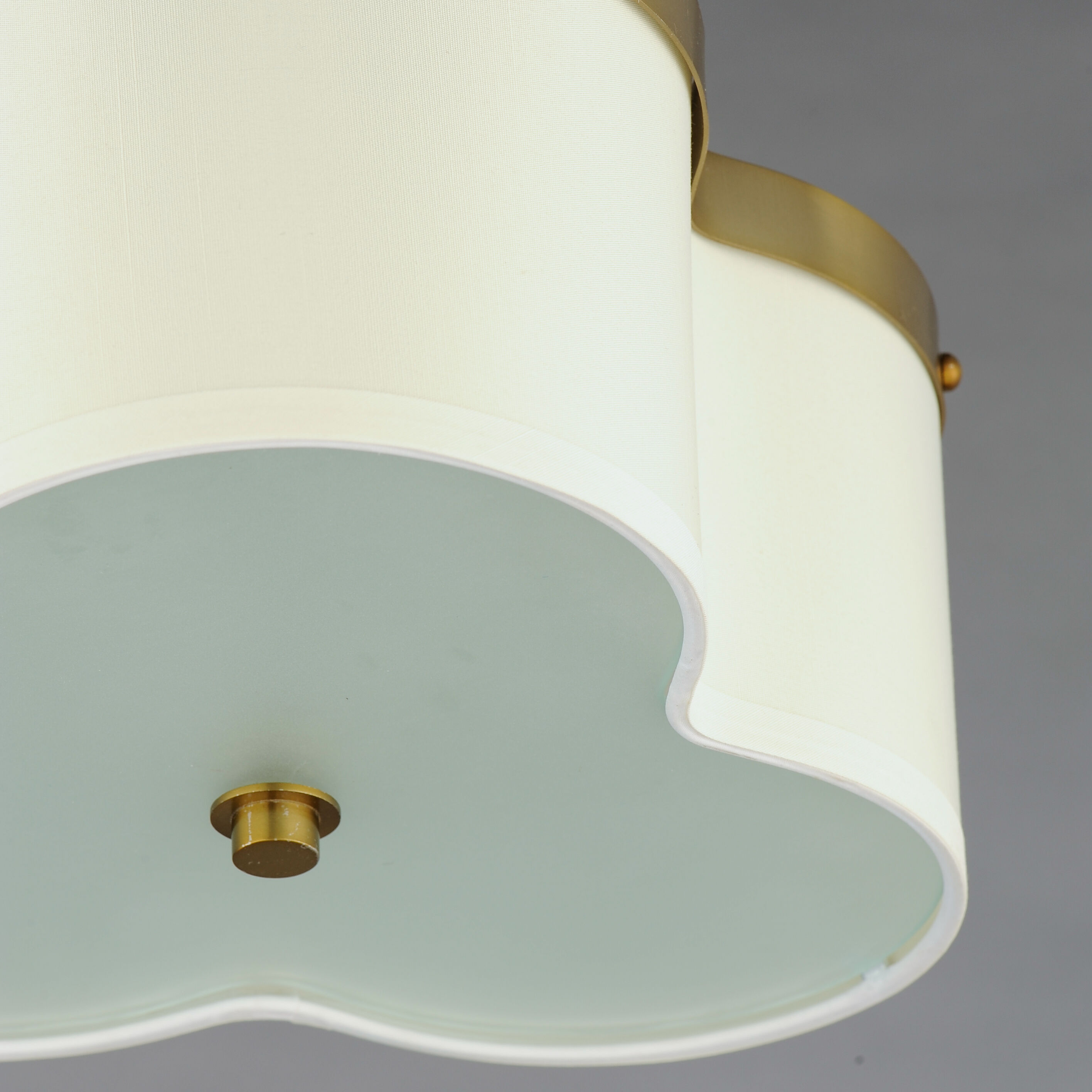 Maxim 12243OFSBR Clover 3 Light 14 inch Satin Brass Flush Mount Ceiling ...