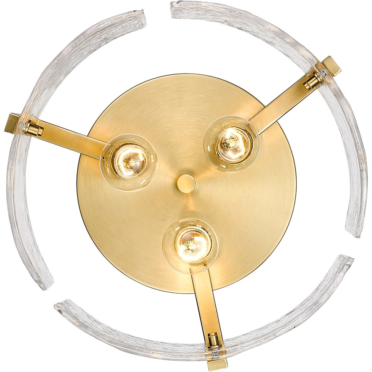 Golden Lighting 3164-FM BCB-HWG Aenon 3 Light 15 inch Brushed Champagne ...