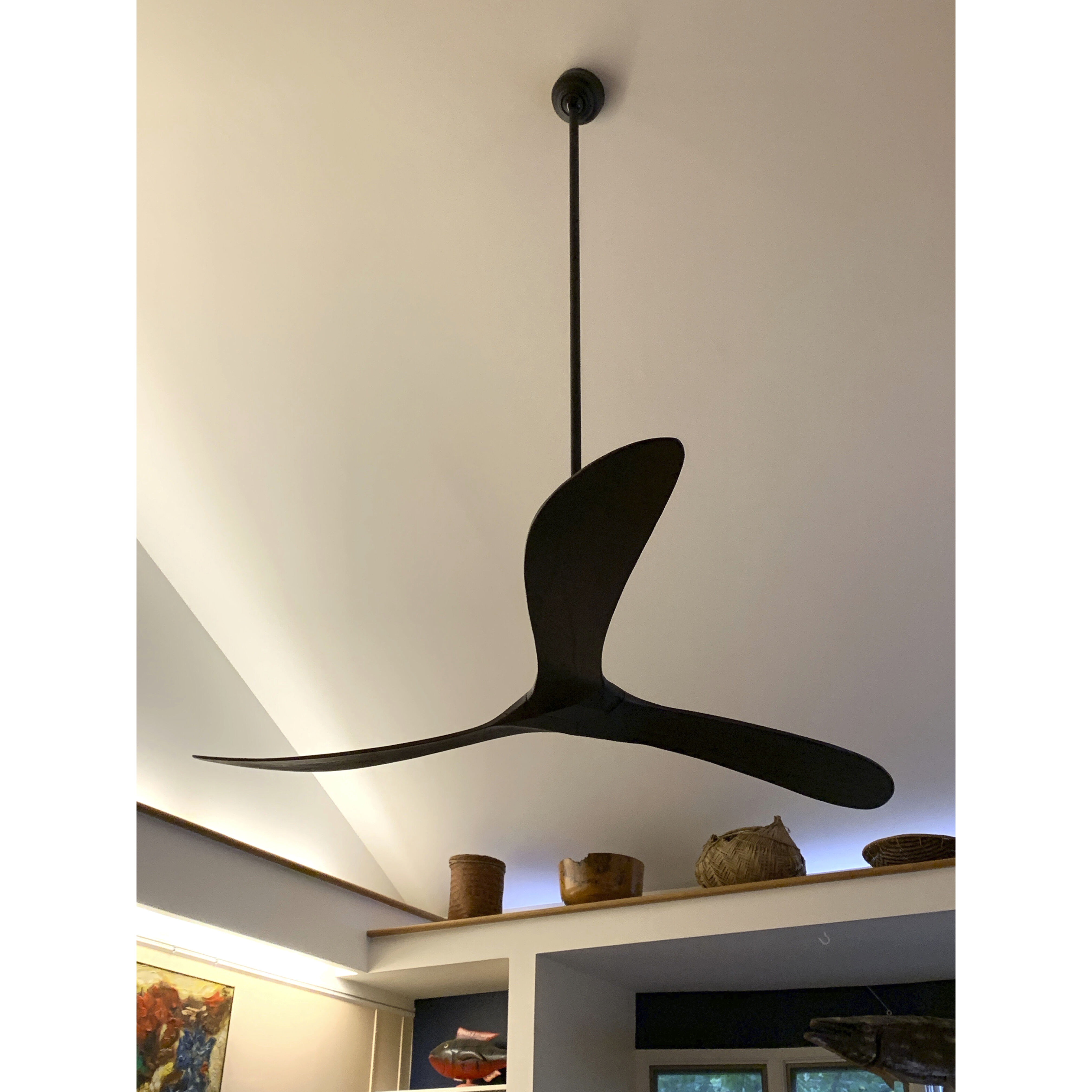 Hinkley 903880FMB-NDD Swell 80 inch Matte Black with Walnut Blades Fan