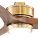Vaxcel F0097 Curtiss 52 inch Satin Brass with Walnut Blades Ceiling Fan