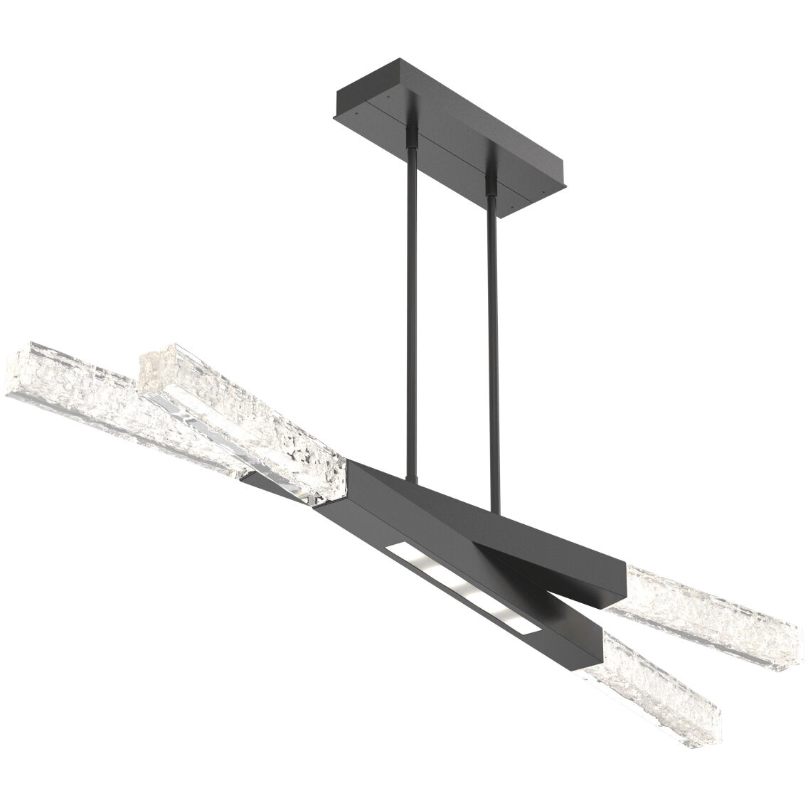 Axis LED 50.7 inch Graphite Linear Pendant Ceiling Light in 2700K LED