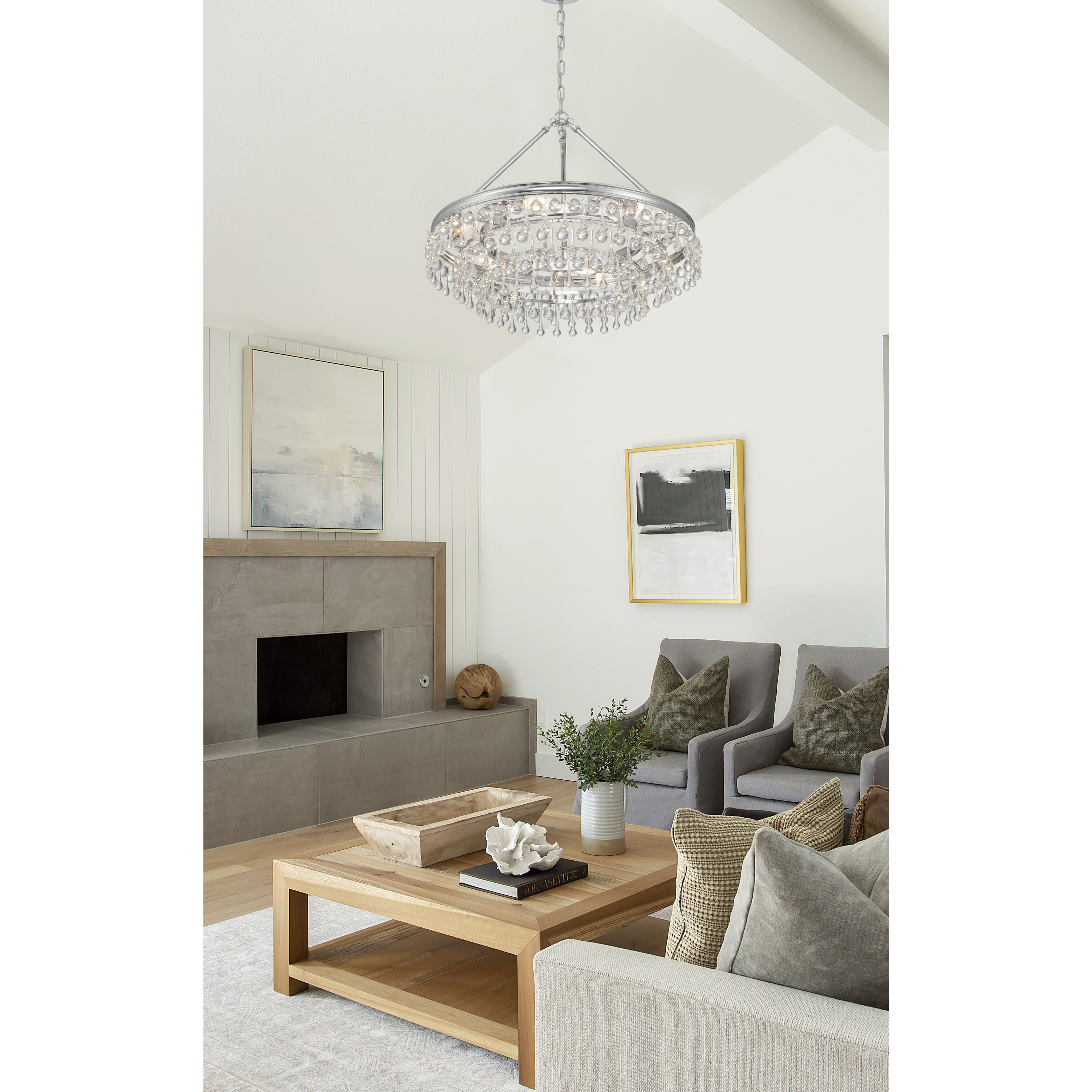 Crystorama 237-CH Calypso 6 Light 25 inch Polished Chrome Chandelier ...