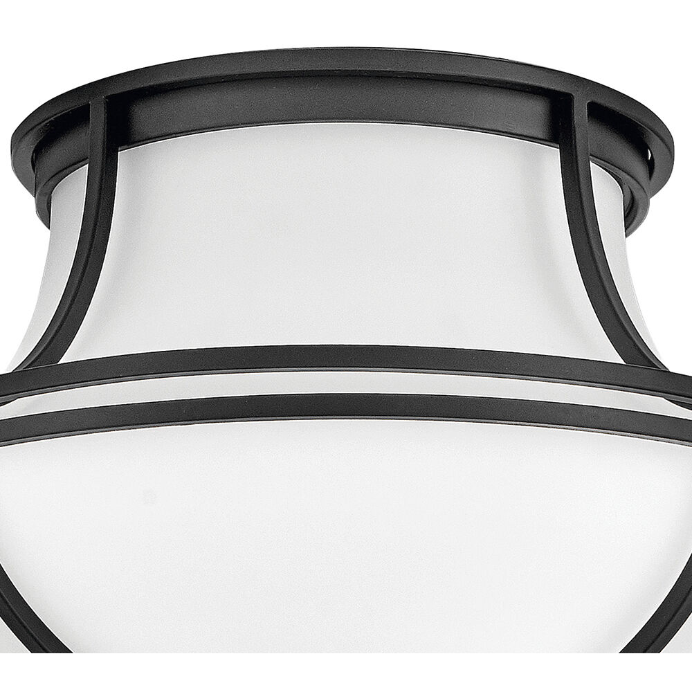 Saddler 3 Light 15.25 inch Black Flush Mount Ceiling Light