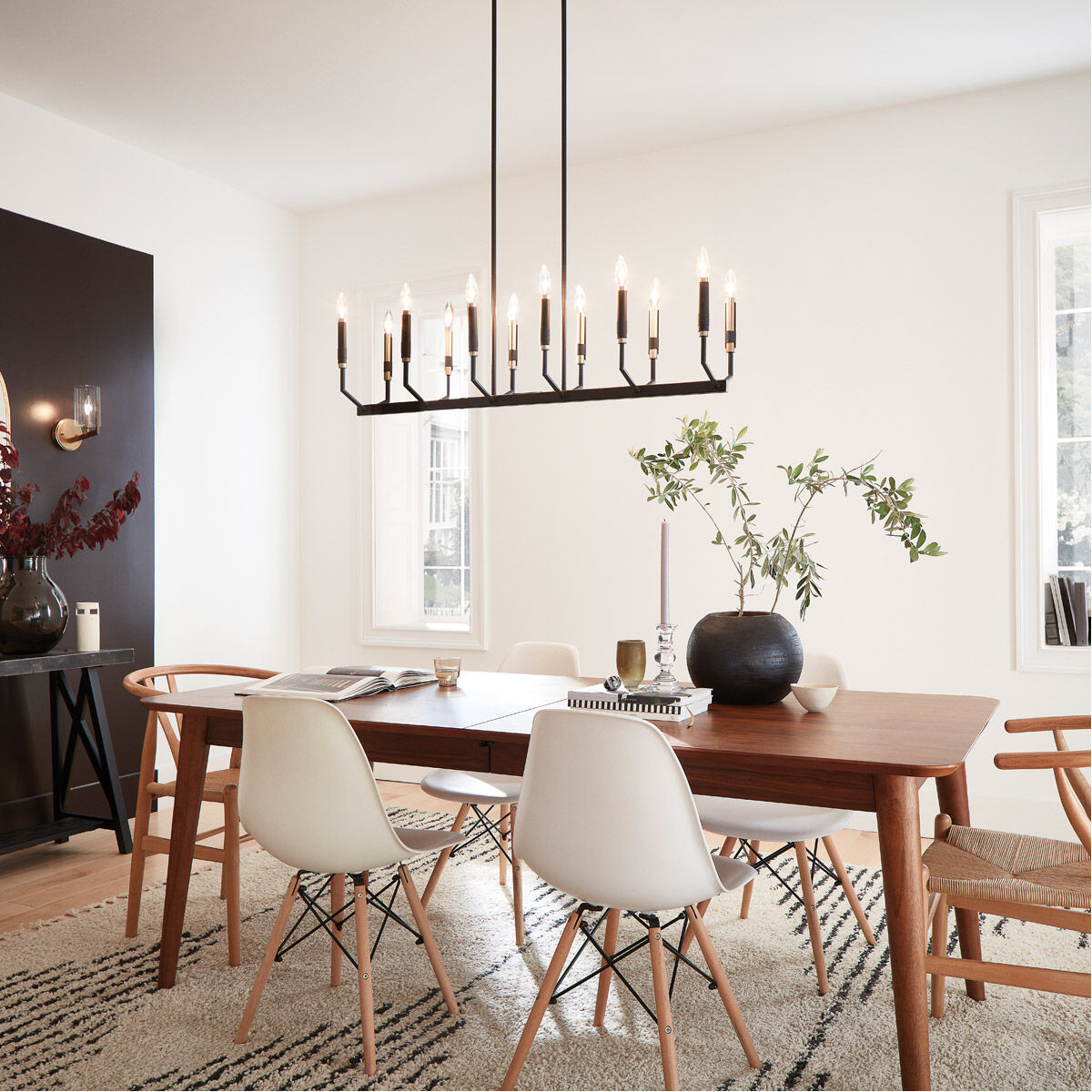 Linear dining room chandelier store