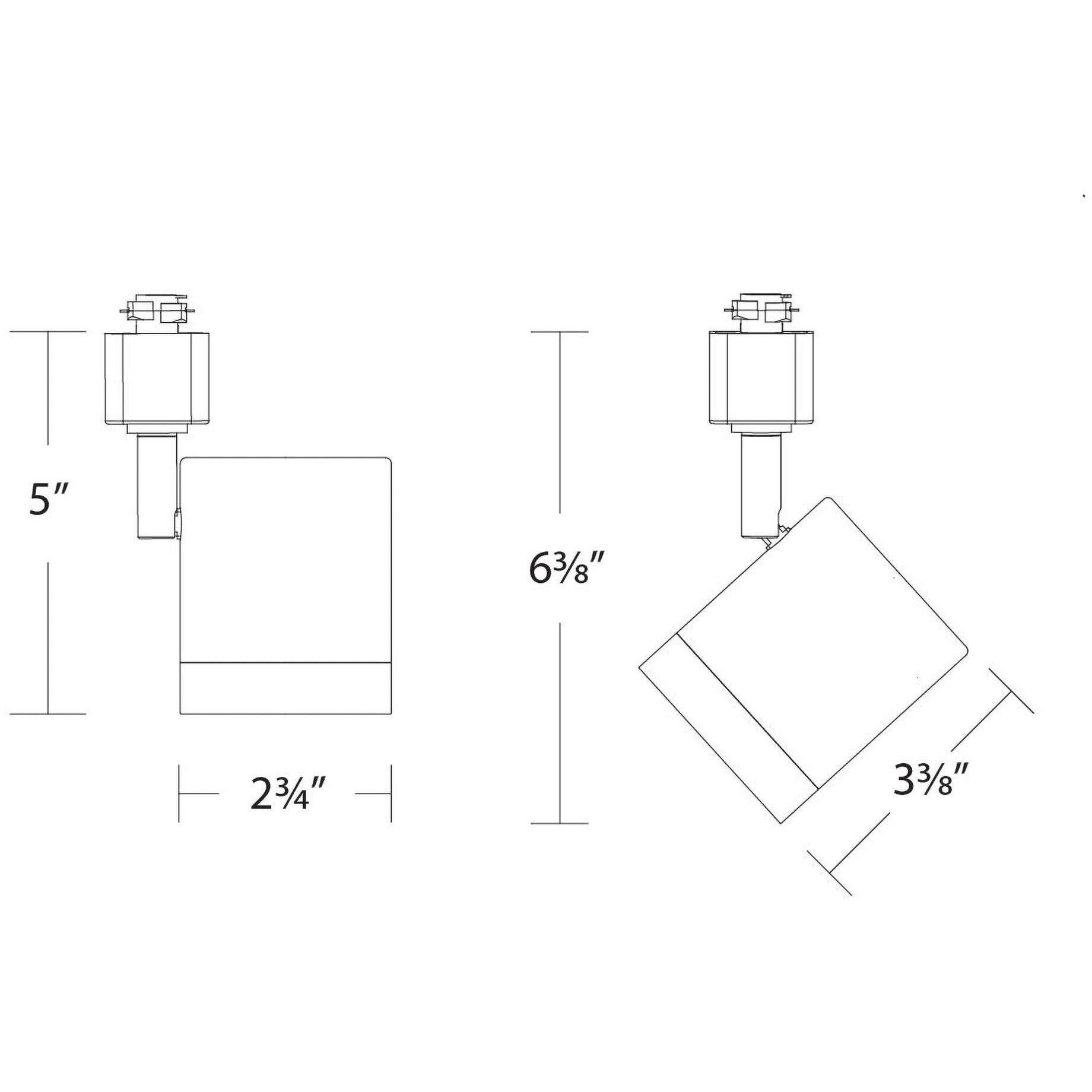 WAC Lighting H-8020-30-BK Charge 1 Light 120 Black H Track Fixture ...