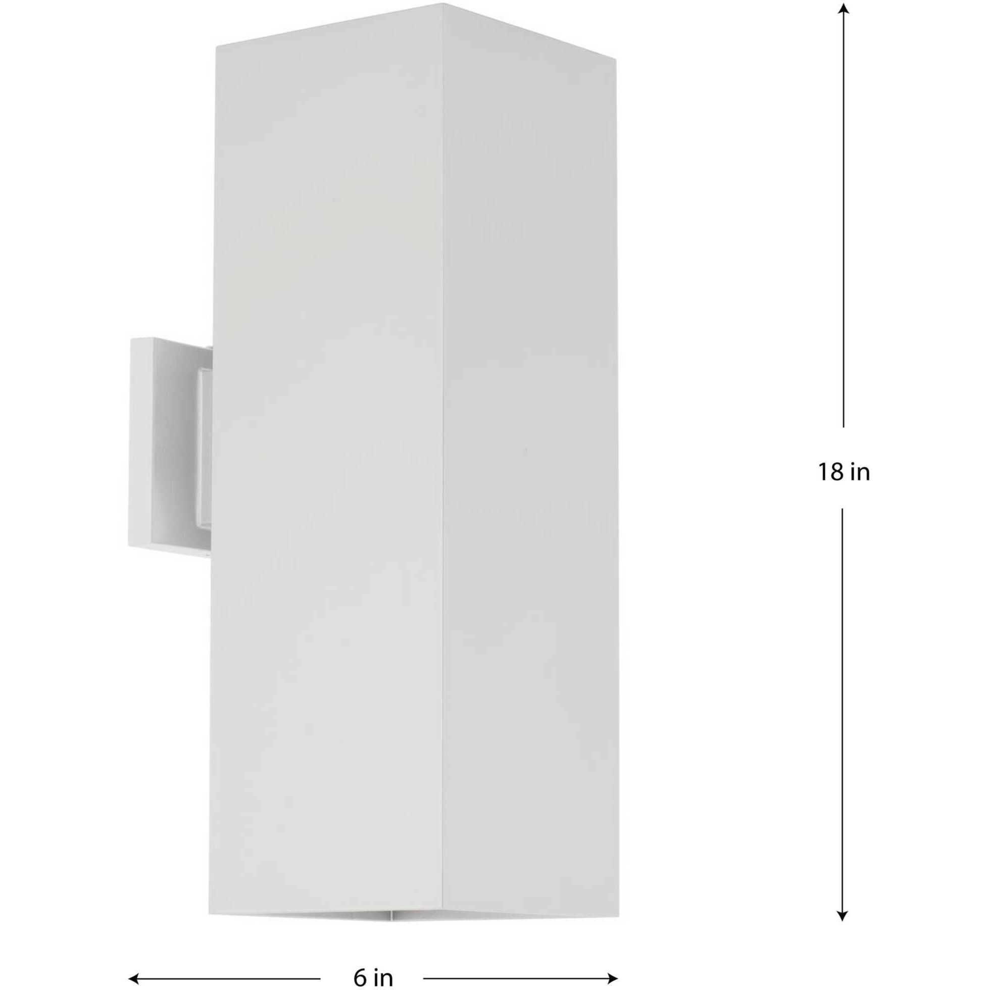 Progress P5644-30-30K LED Square Cylinder Outdoor Wall Mount in White ...