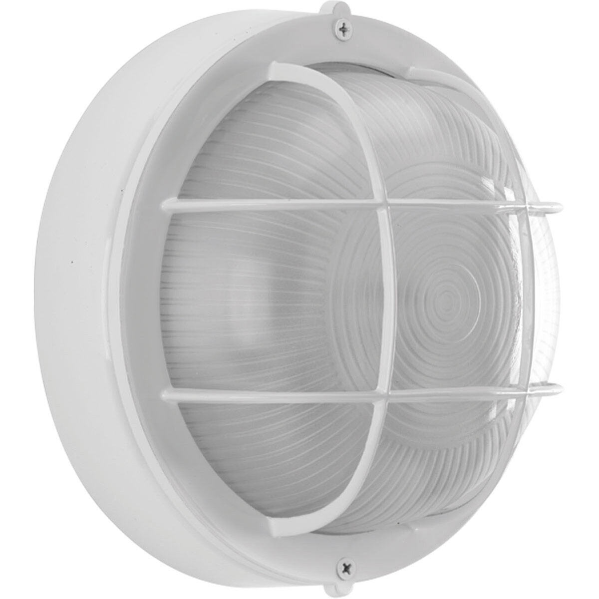 Progress P3709-30 Bulkheads 1 Light 8 inch White Outdoor Flush Mount ...