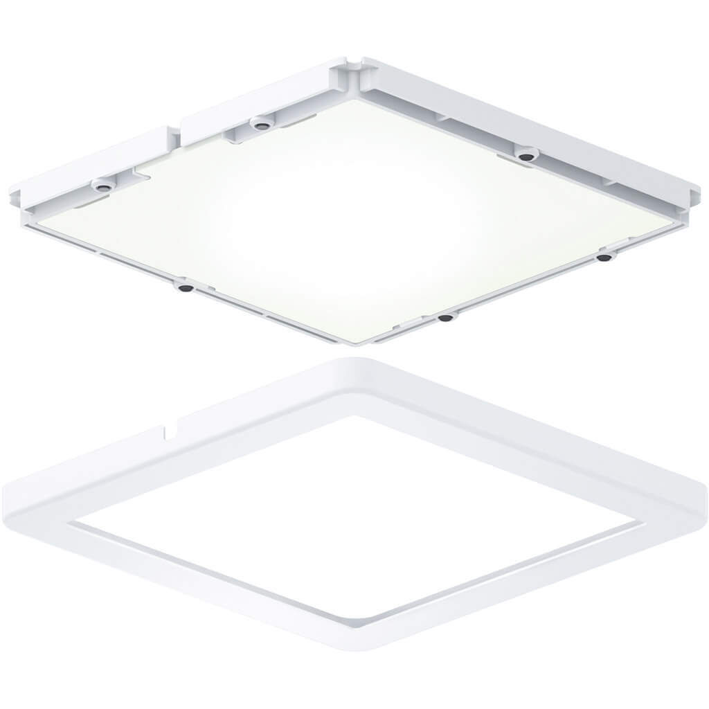 DALS Lighting 4006SQ-4K-WH Ultra Slim Puck White Puck in 4000K, Slim