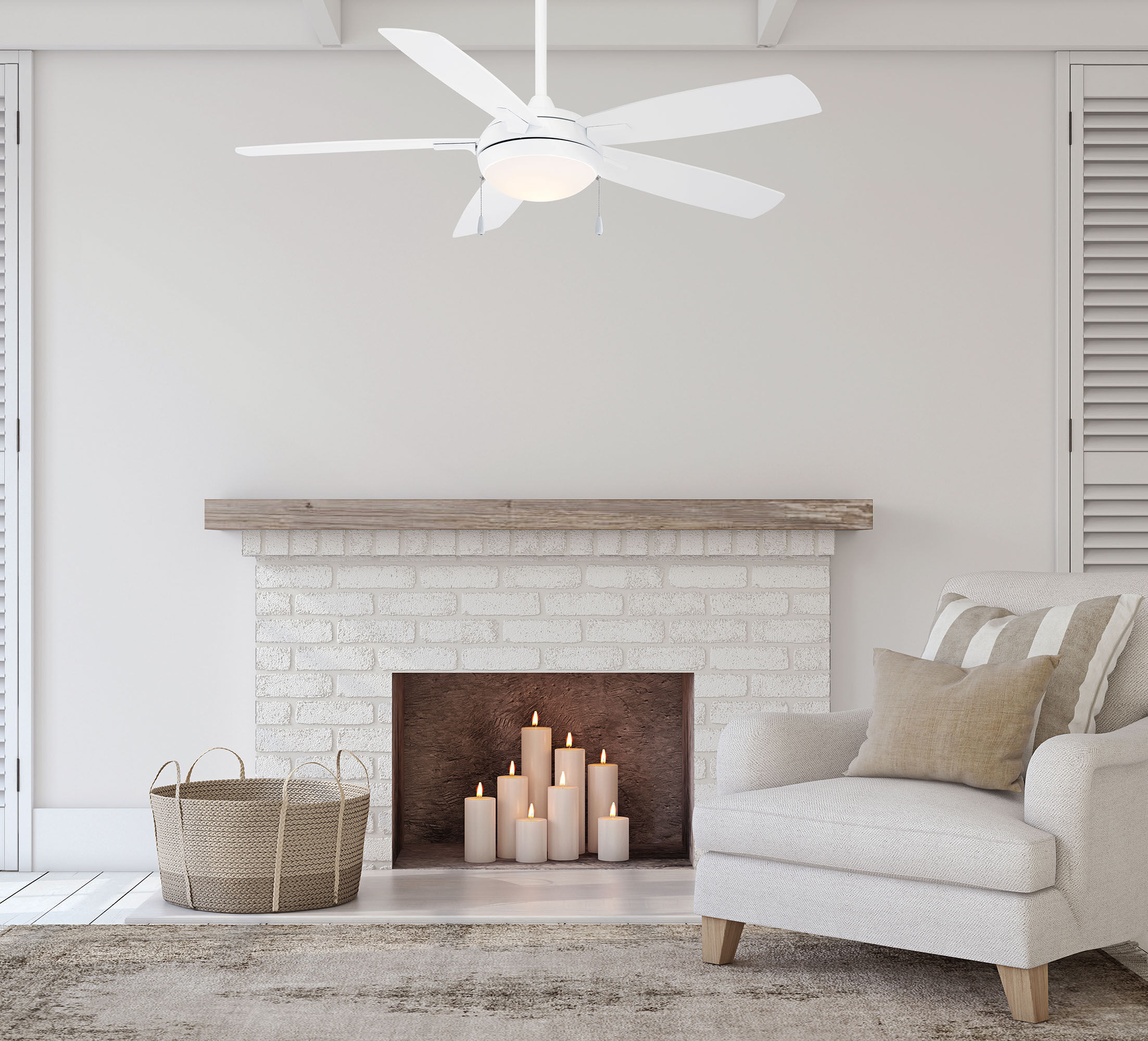 Minka-Aire F534L-WH Lun-Aire 54 inch White Ceiling Fan