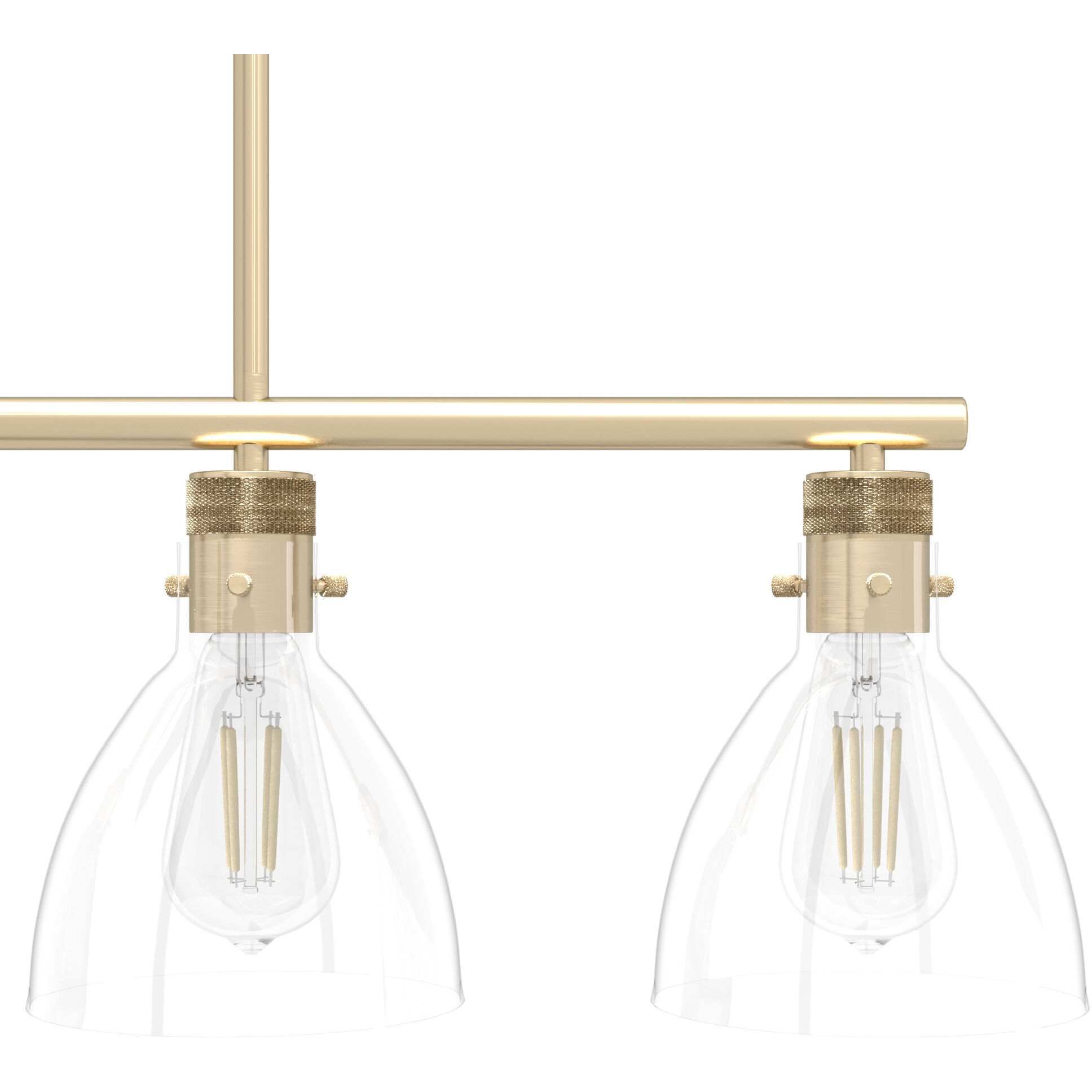 Van Nuys 4 Light 32 inch Alturas Gold Linear Chandelier Ceiling Light ...