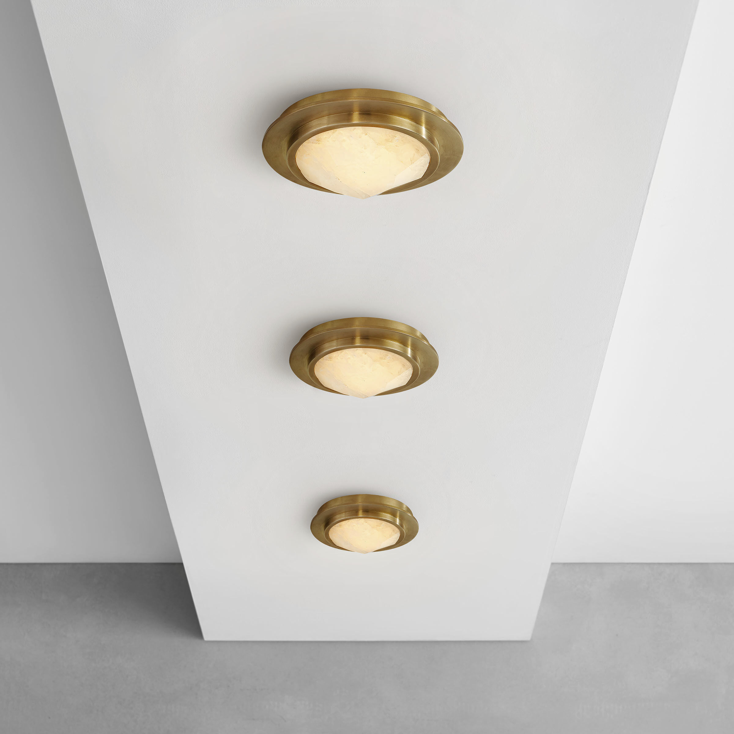 Kelly Wearstler Halcyon LED 5 inch Antique-Burnished Brass Flush Mount ...