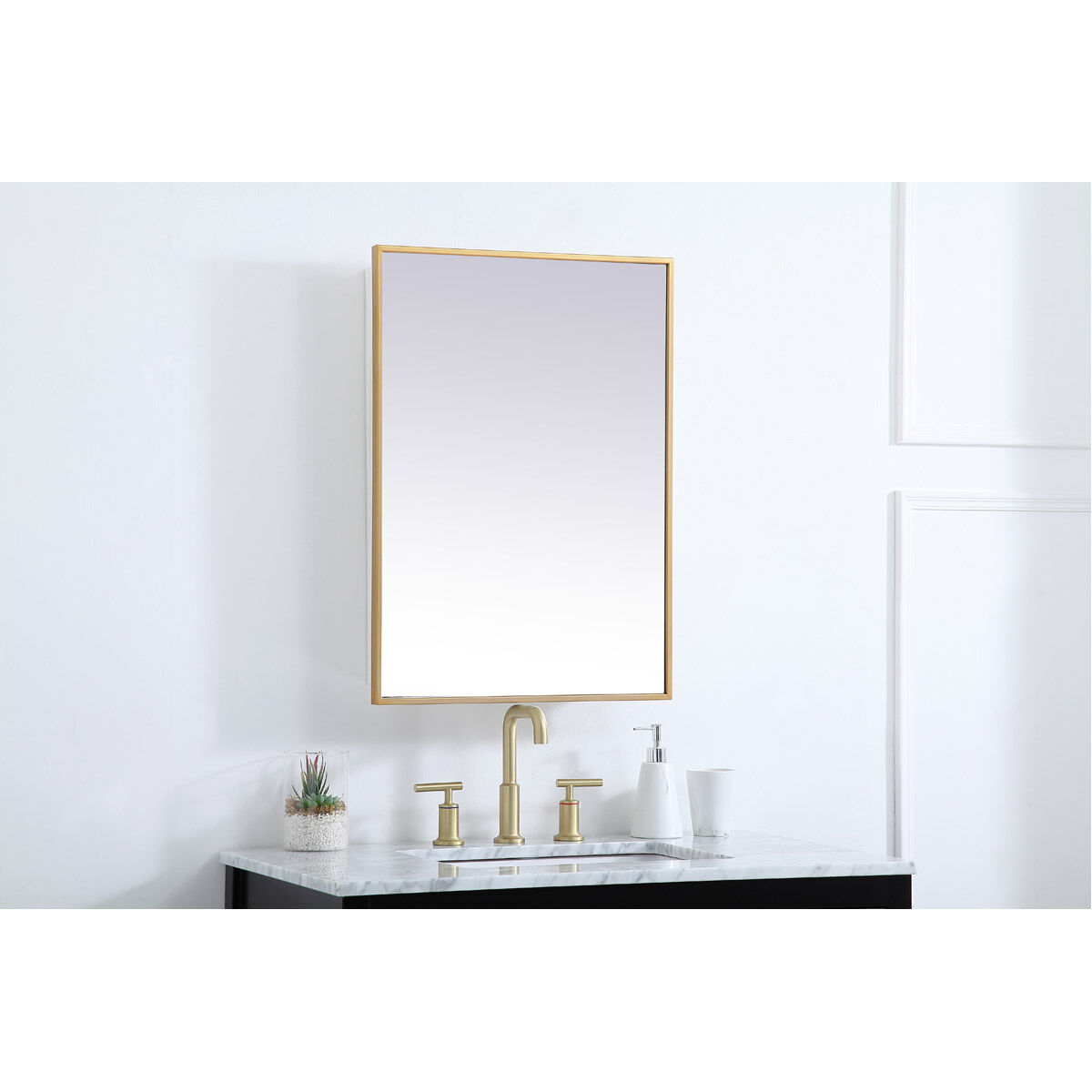Wyn 28 X 20 inch Brass Medicine Cabinet