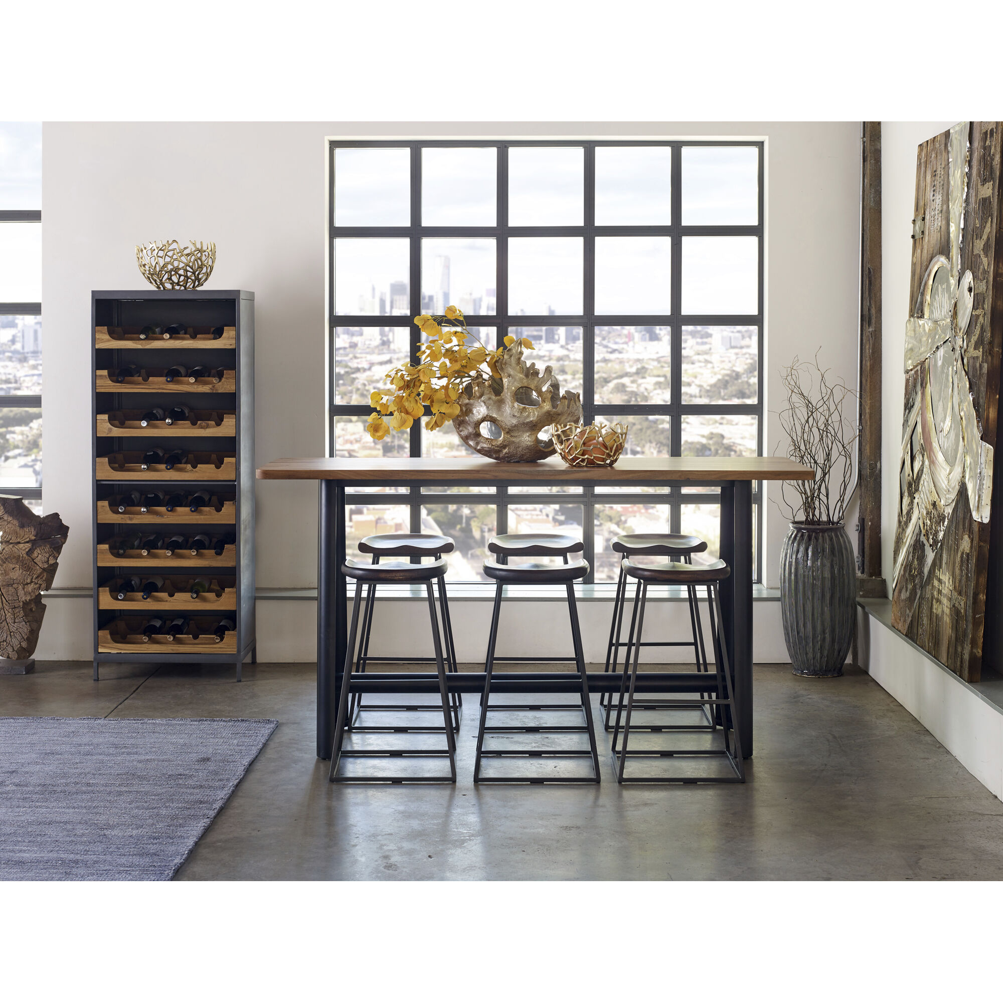 Moe s Home Collection UH 1016 24 0 Craftsman Natural Bar Table