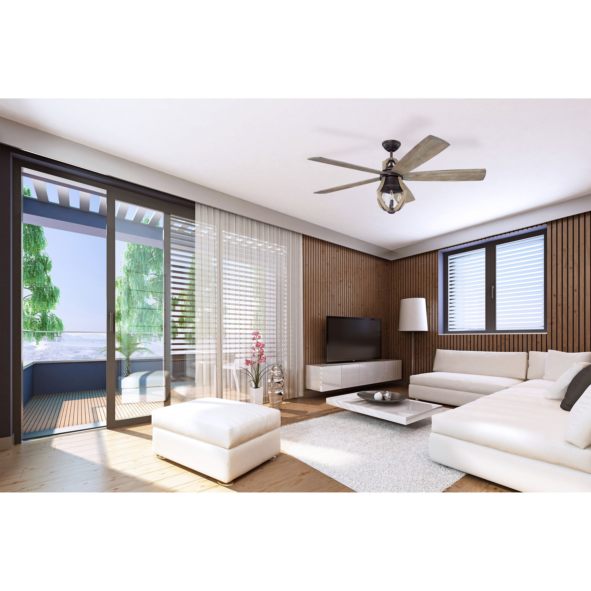 Craftmade WIN56ABZWP5 Winton 56 inch Aged Bronze Brushed with Weathered ...