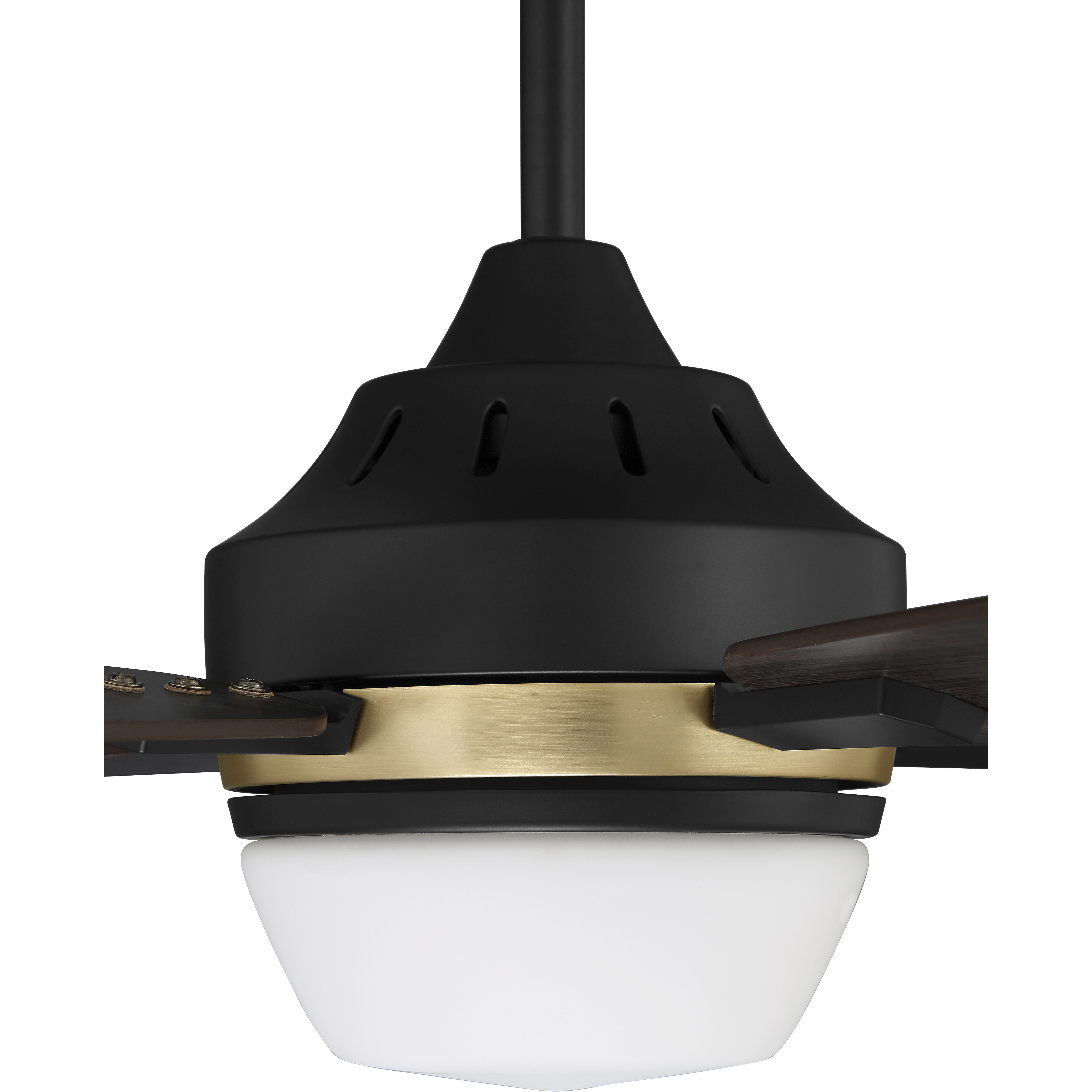 Craftmade FRS52FBSB5 Fresco 52 inch Flat Black / Satin Brass with Black ...