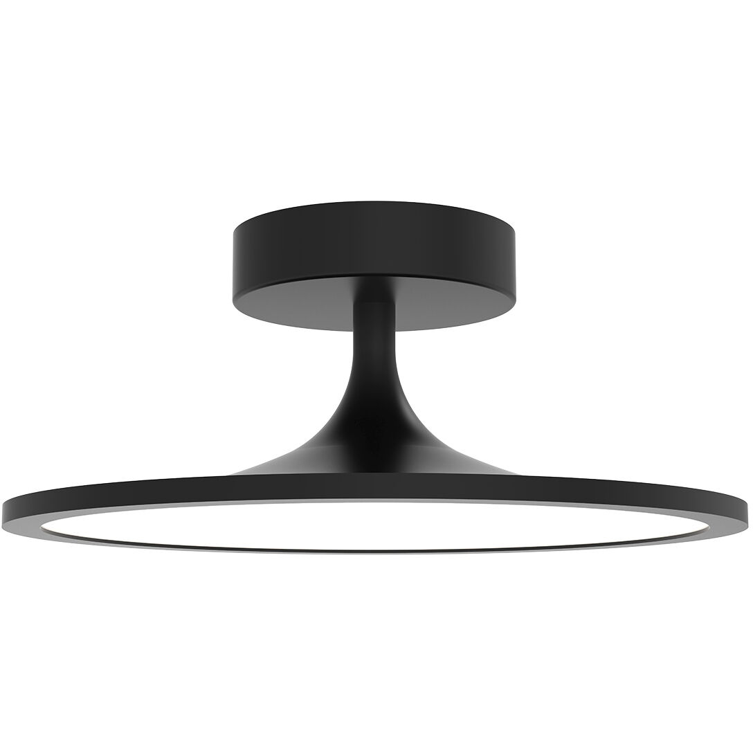 Alora SF418012MB Issa LED 12 inch Matte Black Semi Flush Mount Ceiling ...