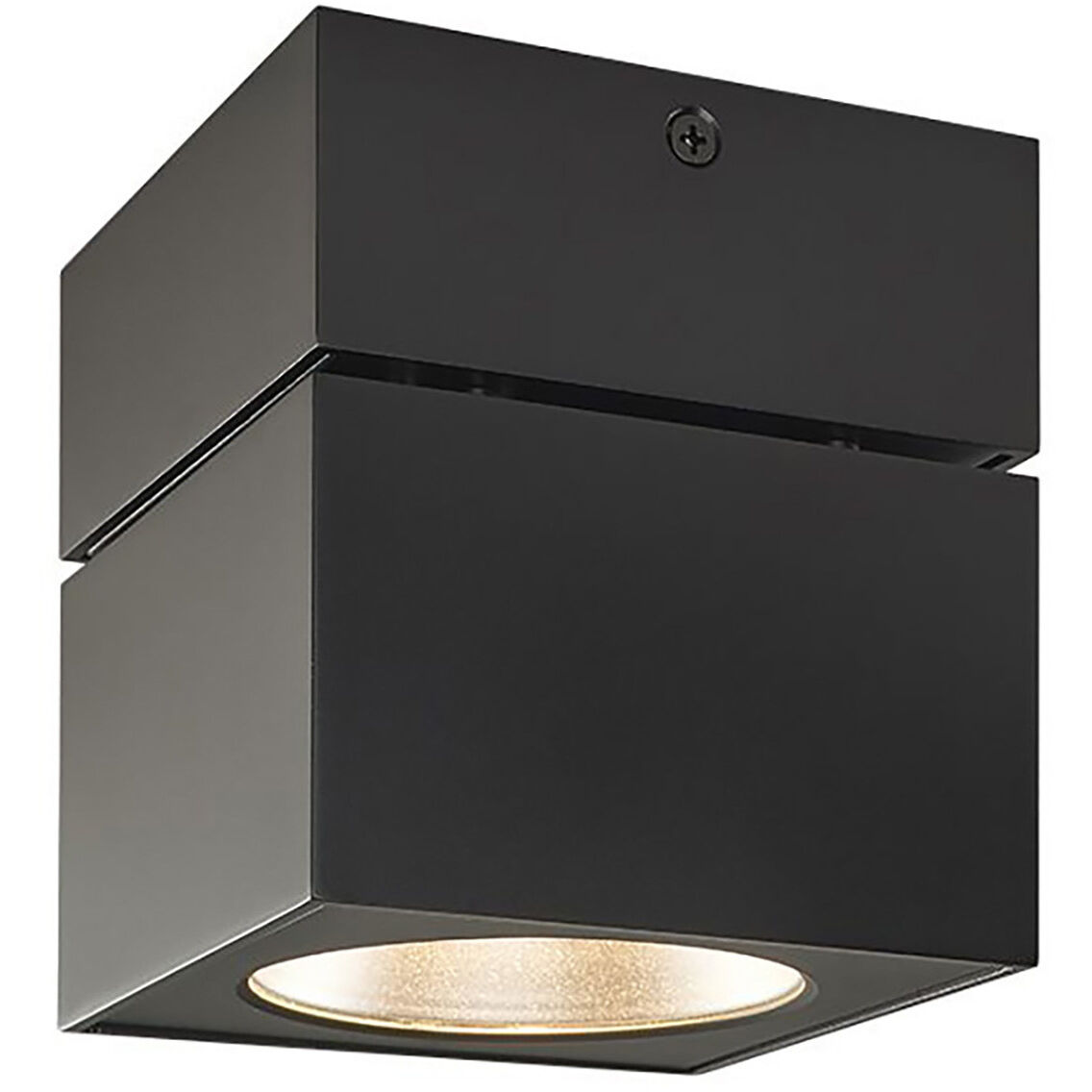 Square LED 4.8 inch Black Surface Mount Ceiling Light in 1250, 24° Specular
