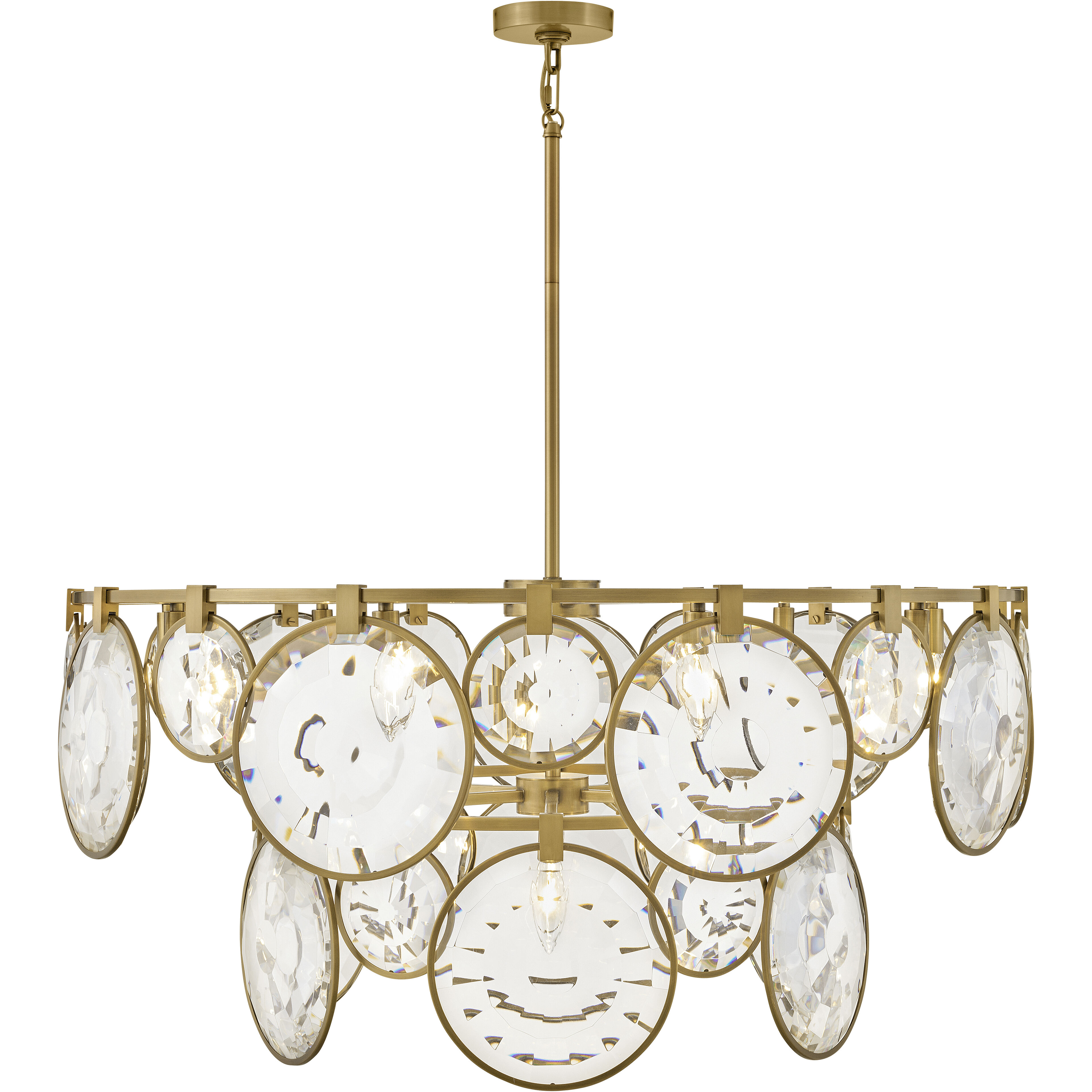 Fredrick Ramond FR31268HBR Nala LED 40 inch Heritage Brass Chandelier ...