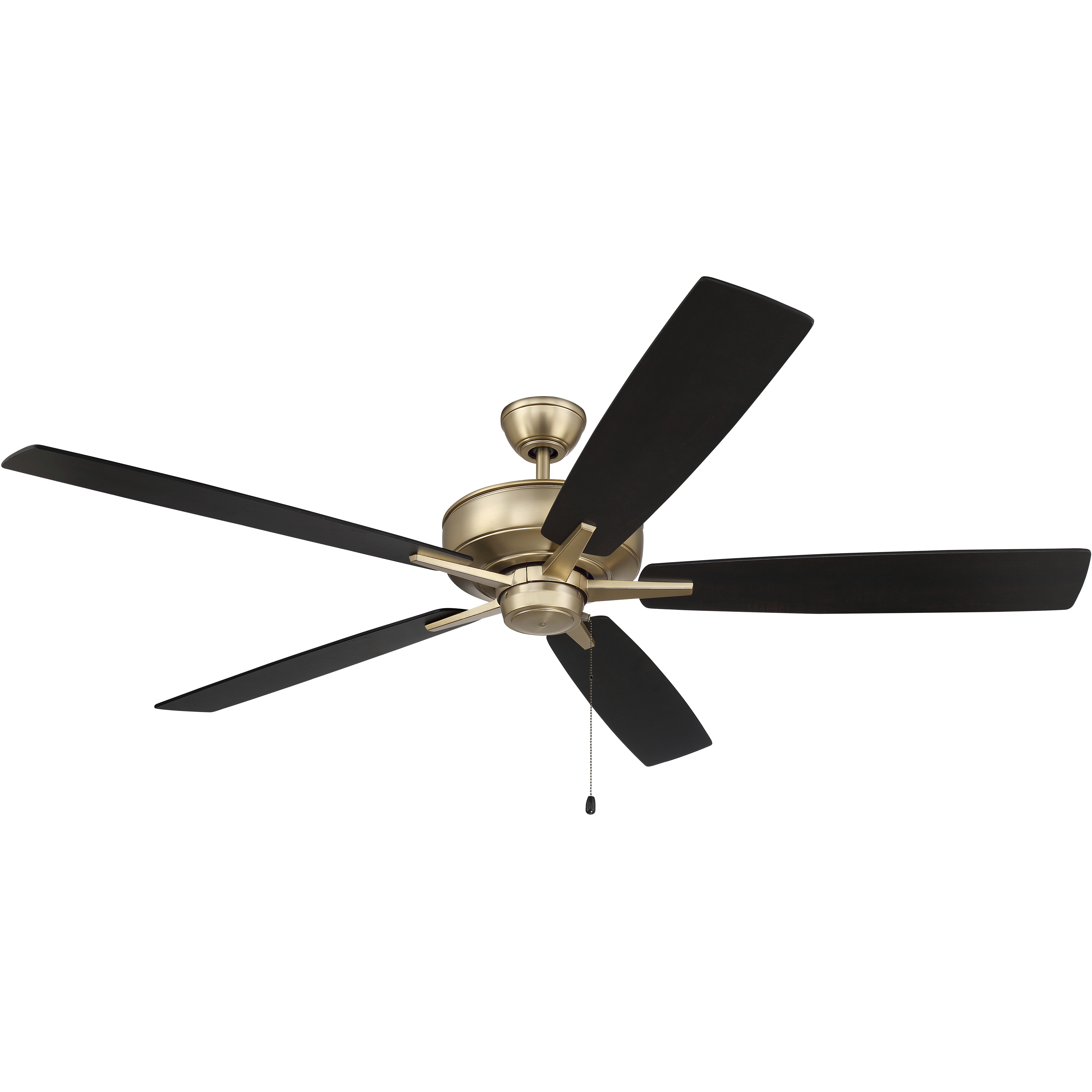 Craftmade S60SB5-60BWNFB Super Pro 60 inch Satin Brass with Black ...