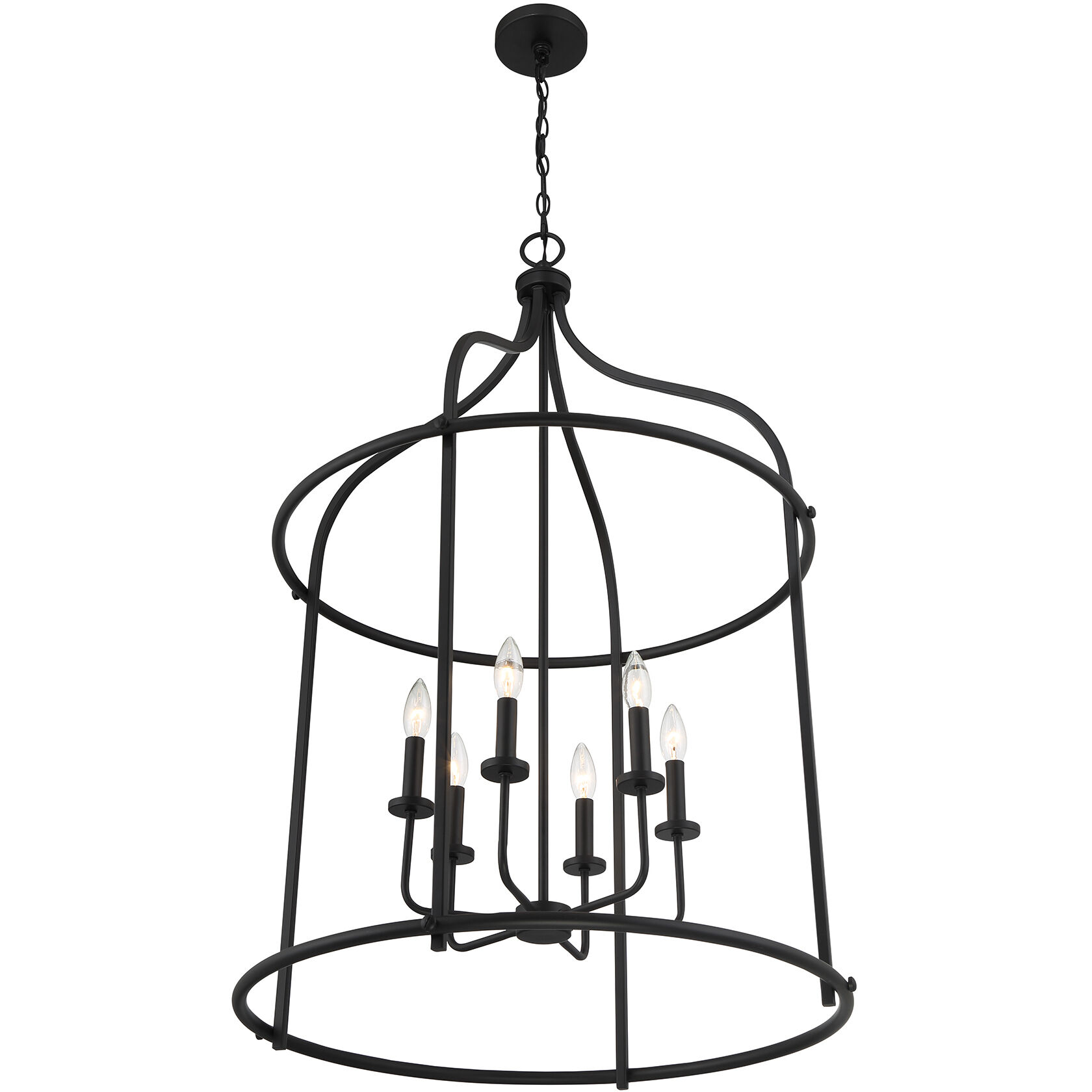 Savoy House 3-7388-6-89 Brookstone 6 Light 26 inch Matte Black Pendant ...