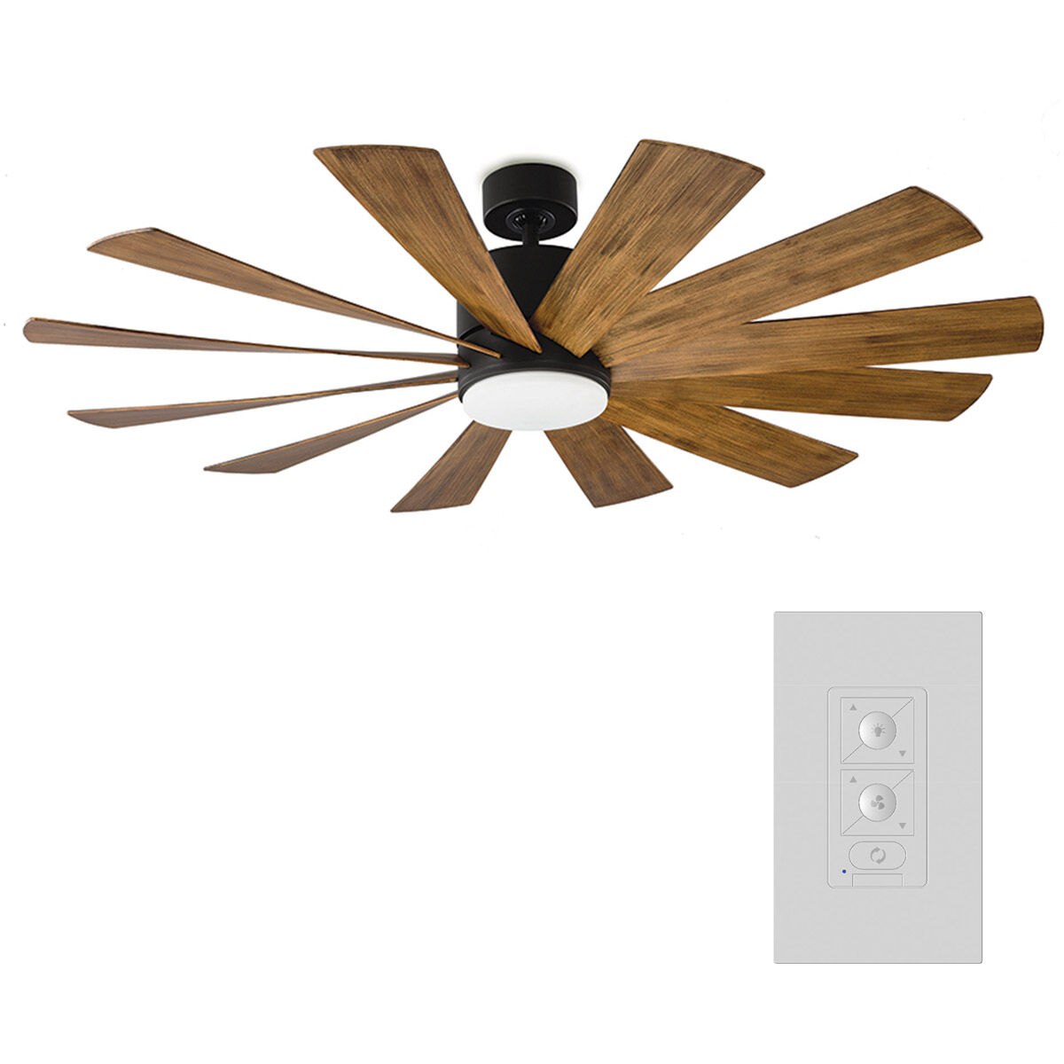 Modern Forms FR-W1815-60L-MB/DK Windflower 60 inch Matte Black ...