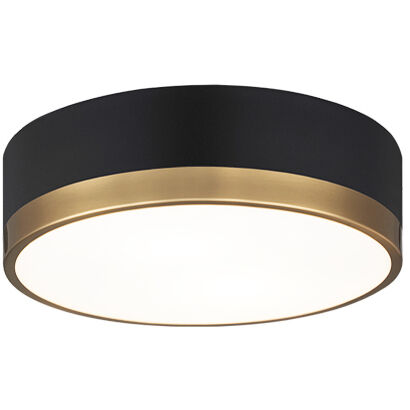Matteo Lighting M14302BKAG Trydor Flush Mount Ceiling Light in Black ...