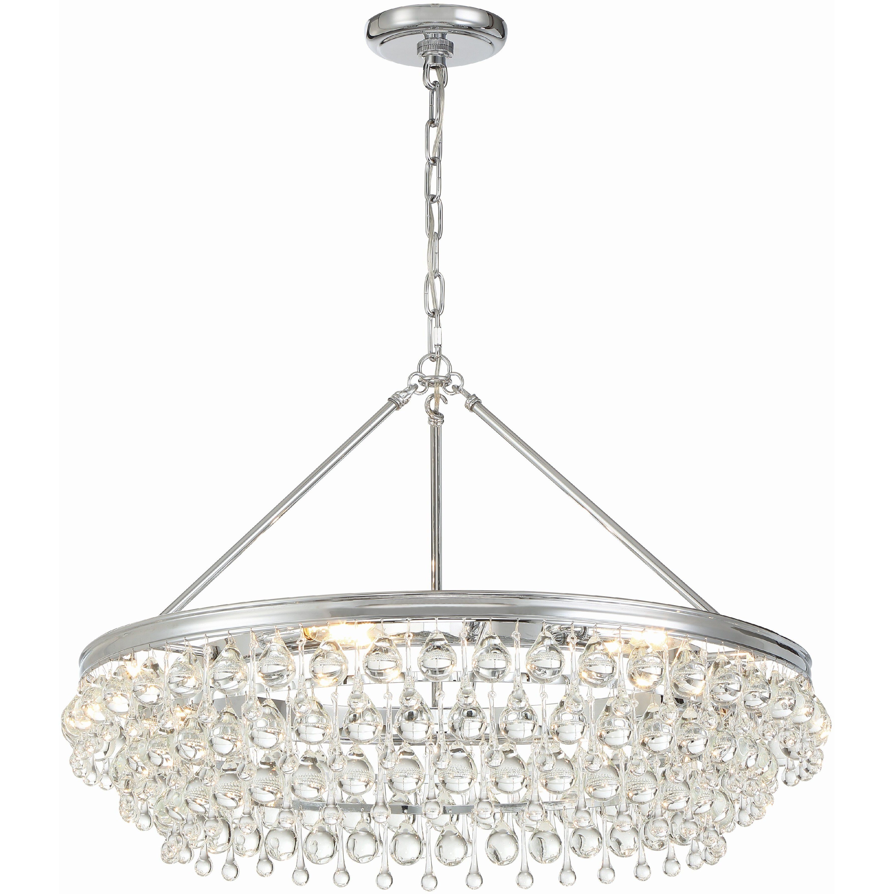 Crystorama 275-CH Calypso 6 Light 30 inch Polished Chrome Chandelier ...