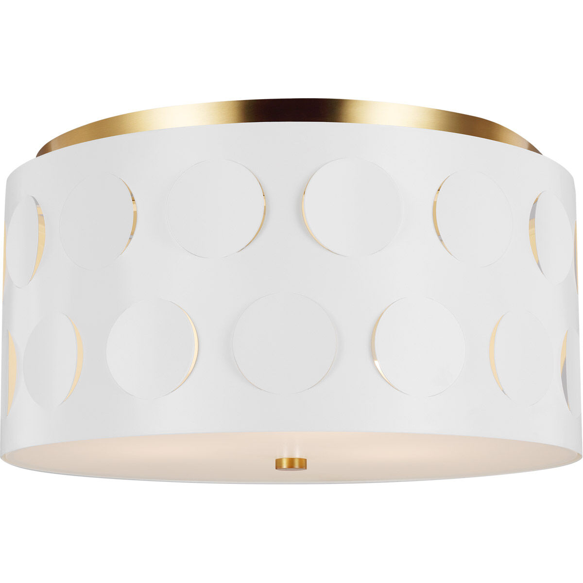 kate spade new york Dottie 3 Light 17.88 inch Burnished Brass Flush ...