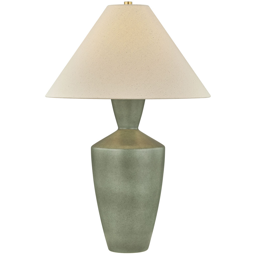 Hartley 29 inch 15 watt Aged Brass and Ceramic Amphora Table Lamp ...