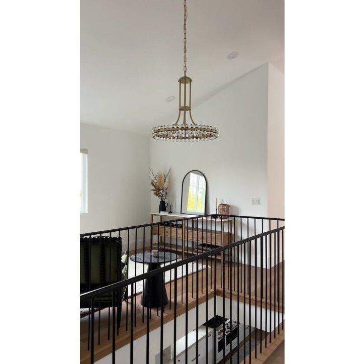 Crystorama CLO-8898-AG Clover 8 Light 22.5 inch Aged Brass Chandelier ...