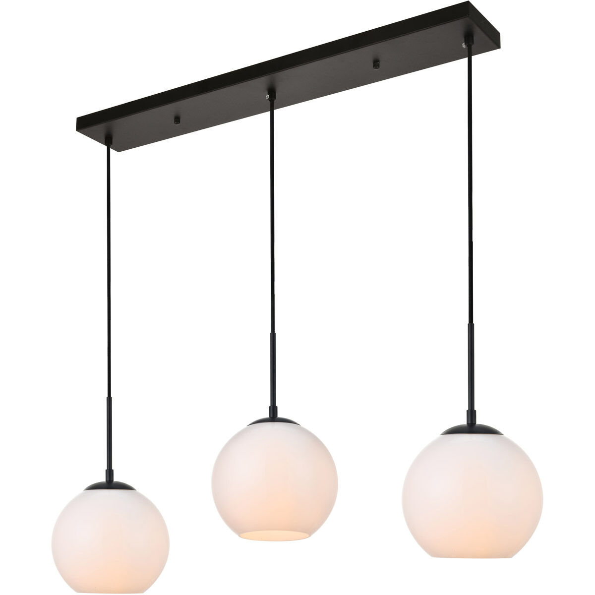 Baxter 3 Light 36 inch Black Pendant Ceiling Light