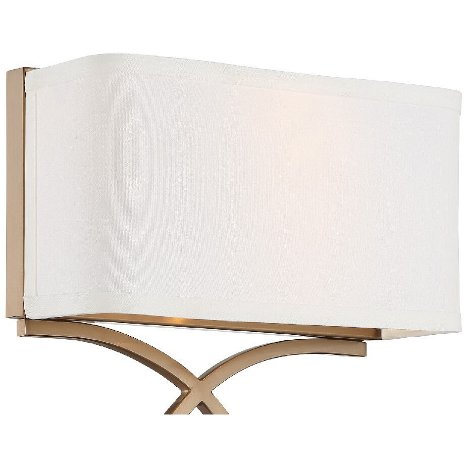 Crystorama BRK-A3702-VG Brinkley 2 Light 10 inch Vibrant Gold ADA ...