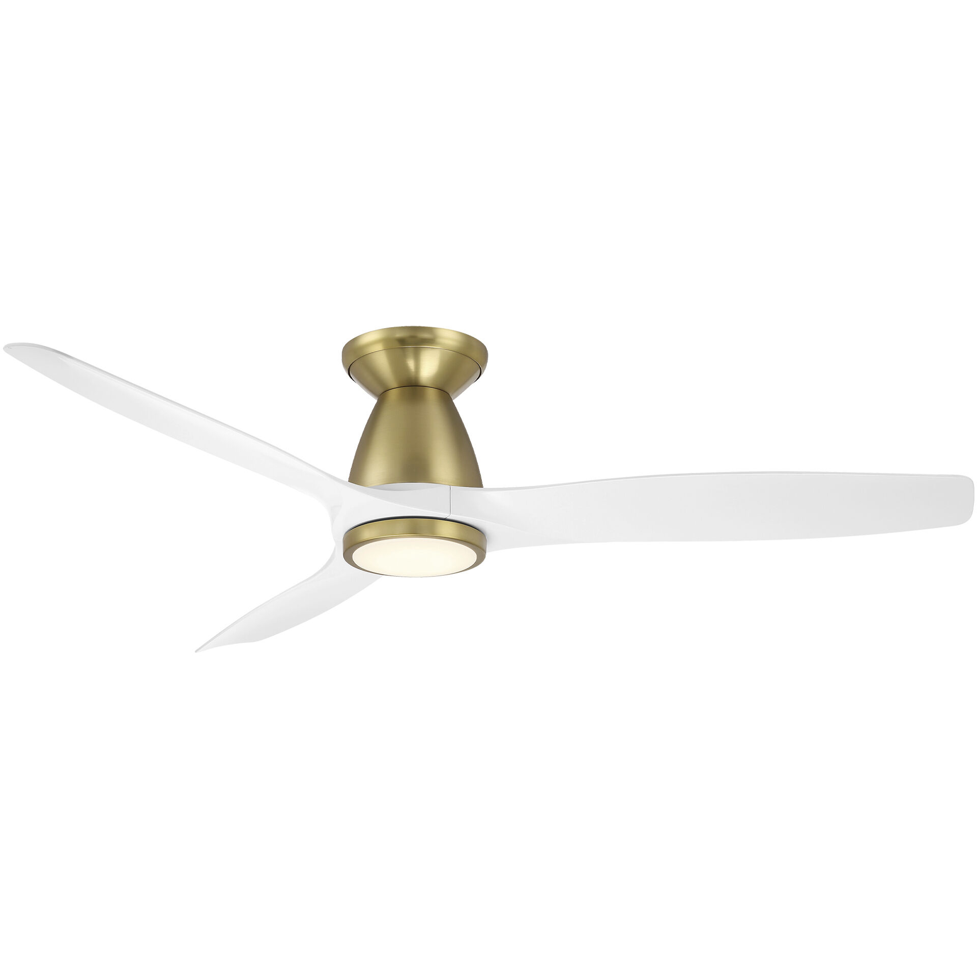 Modern Forms FH-W2202-54L-SB/MW Skylark 54 inch Soft Brass and Matte White with Matte White ...
