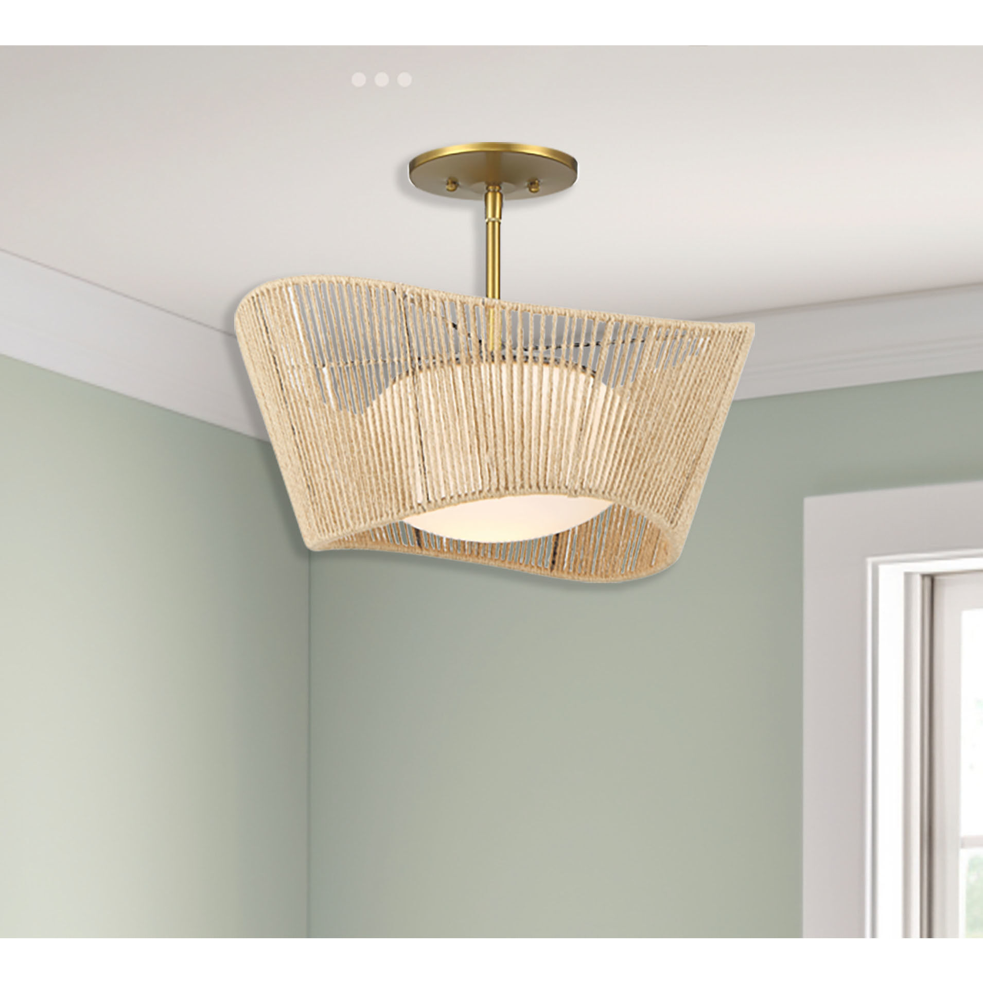 Minka-Lavery 6574-695 Key Largo 1 Light 16 inch Soft Brass Semi Flush ...