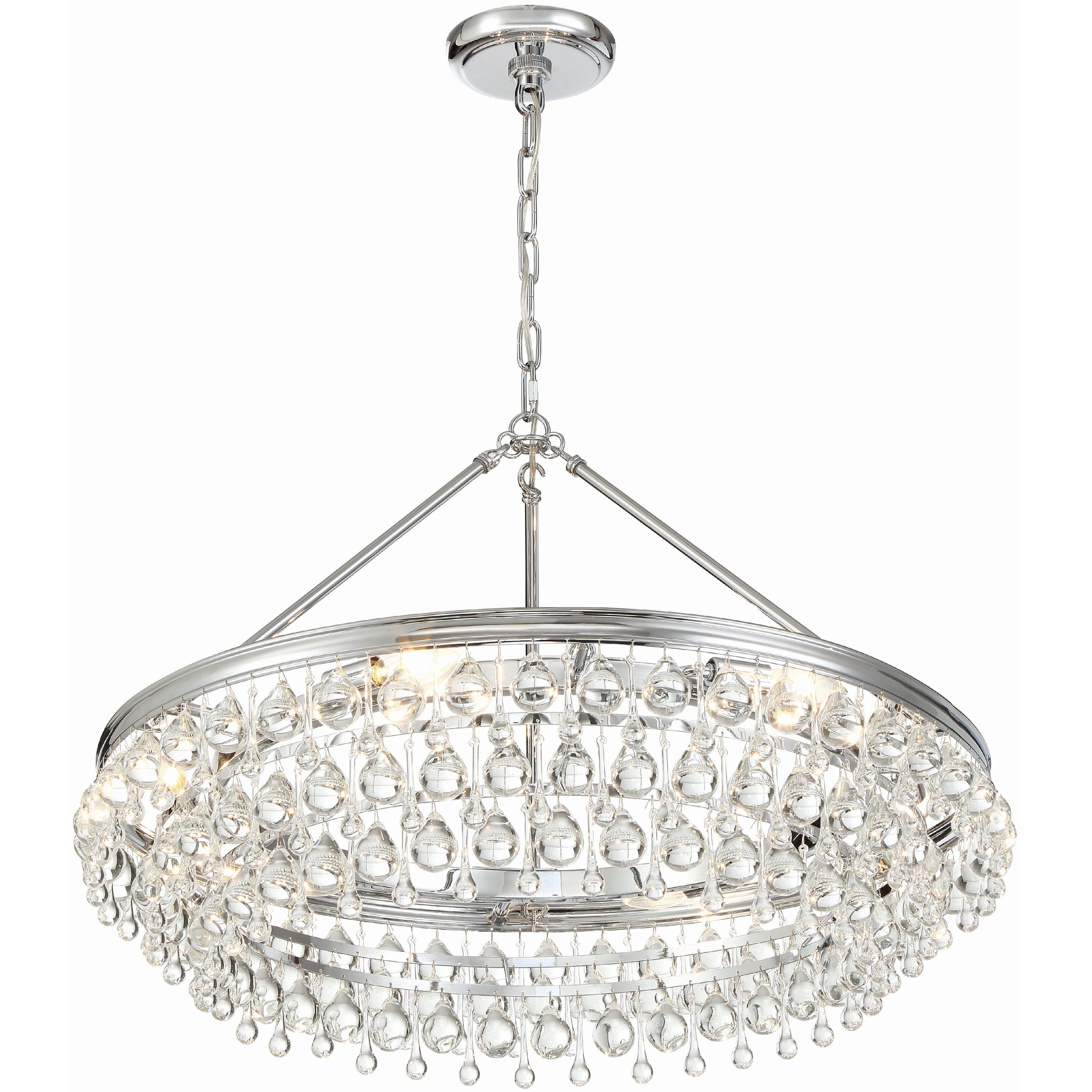 Crystorama 275-CH Calypso 6 Light 30 inch Polished Chrome Chandelier ...
