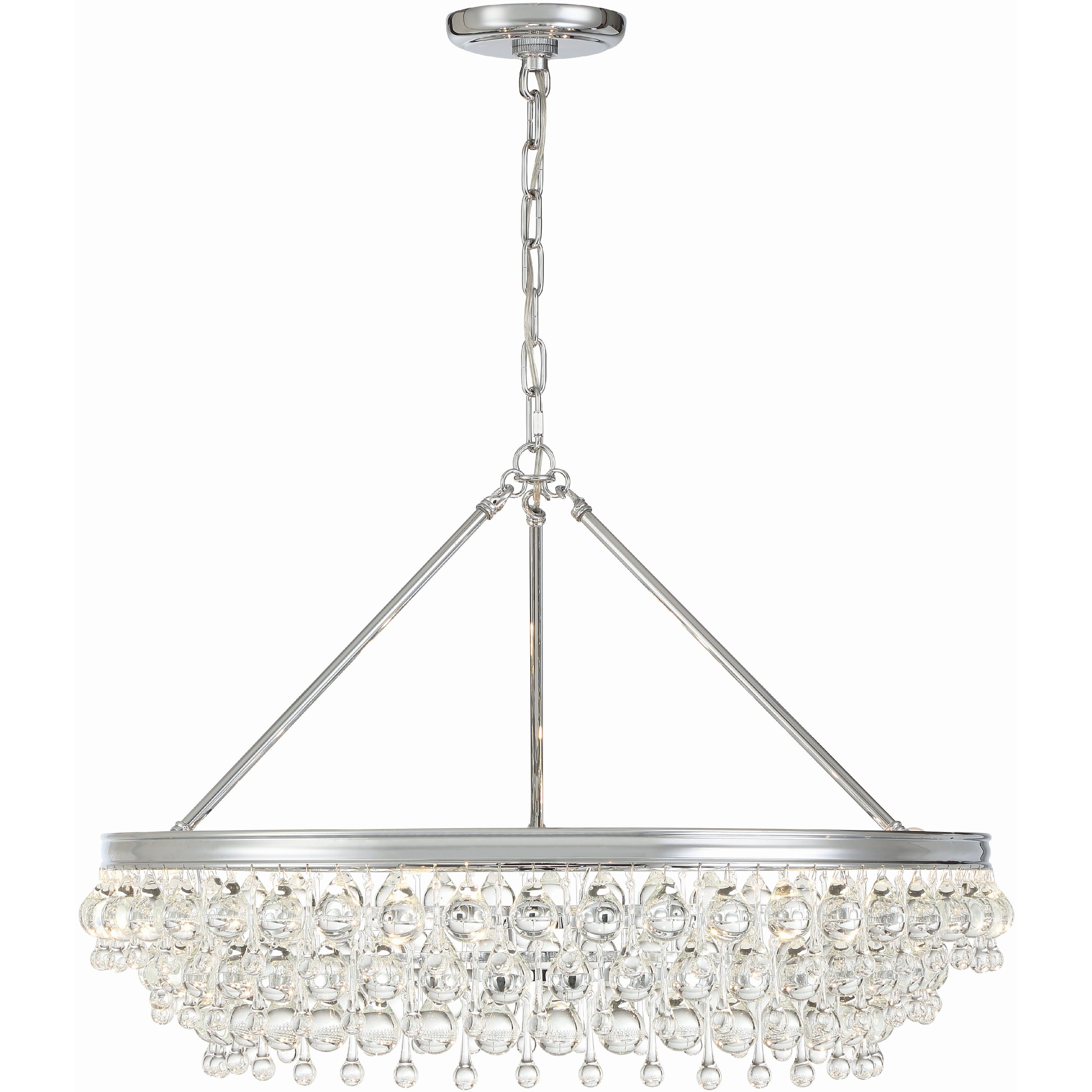 Crystorama 275-CH Calypso 6 Light 30 inch Polished Chrome Chandelier ...
