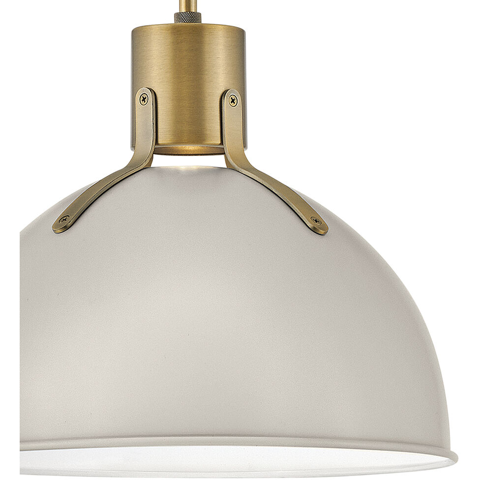 Hinkley 3487LTP Argo LED 14 inch Light Taupe with Lacquered Brass ...