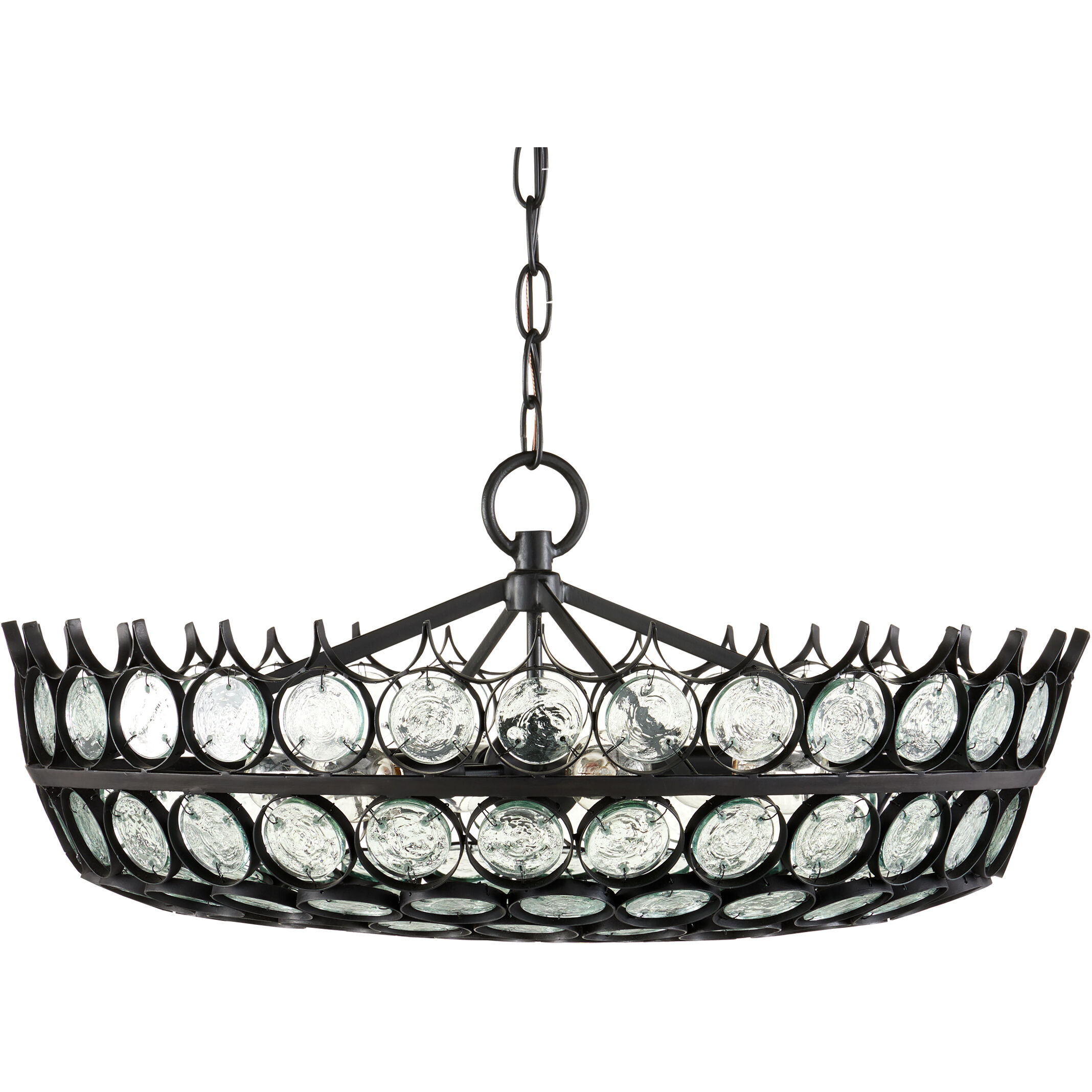 Currey & Company 9000-0991 Augustus 6 Light 25.75 inch Satin Black and ...